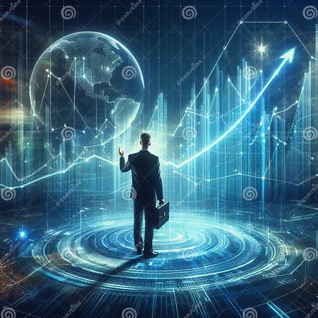 Man Engaging with AI Technology: Utilizing Smart Robots and Command ...