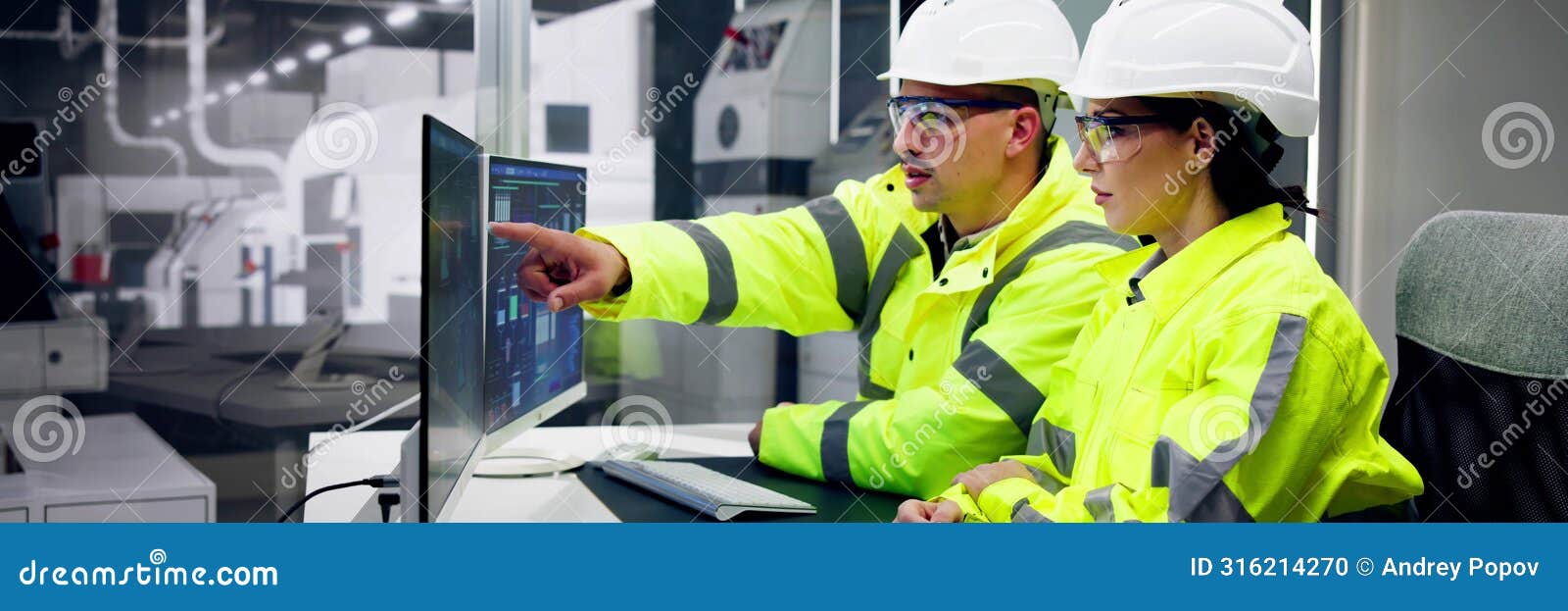 Man and Engineer Operating SCADA System Stock Photo - Image of control ...