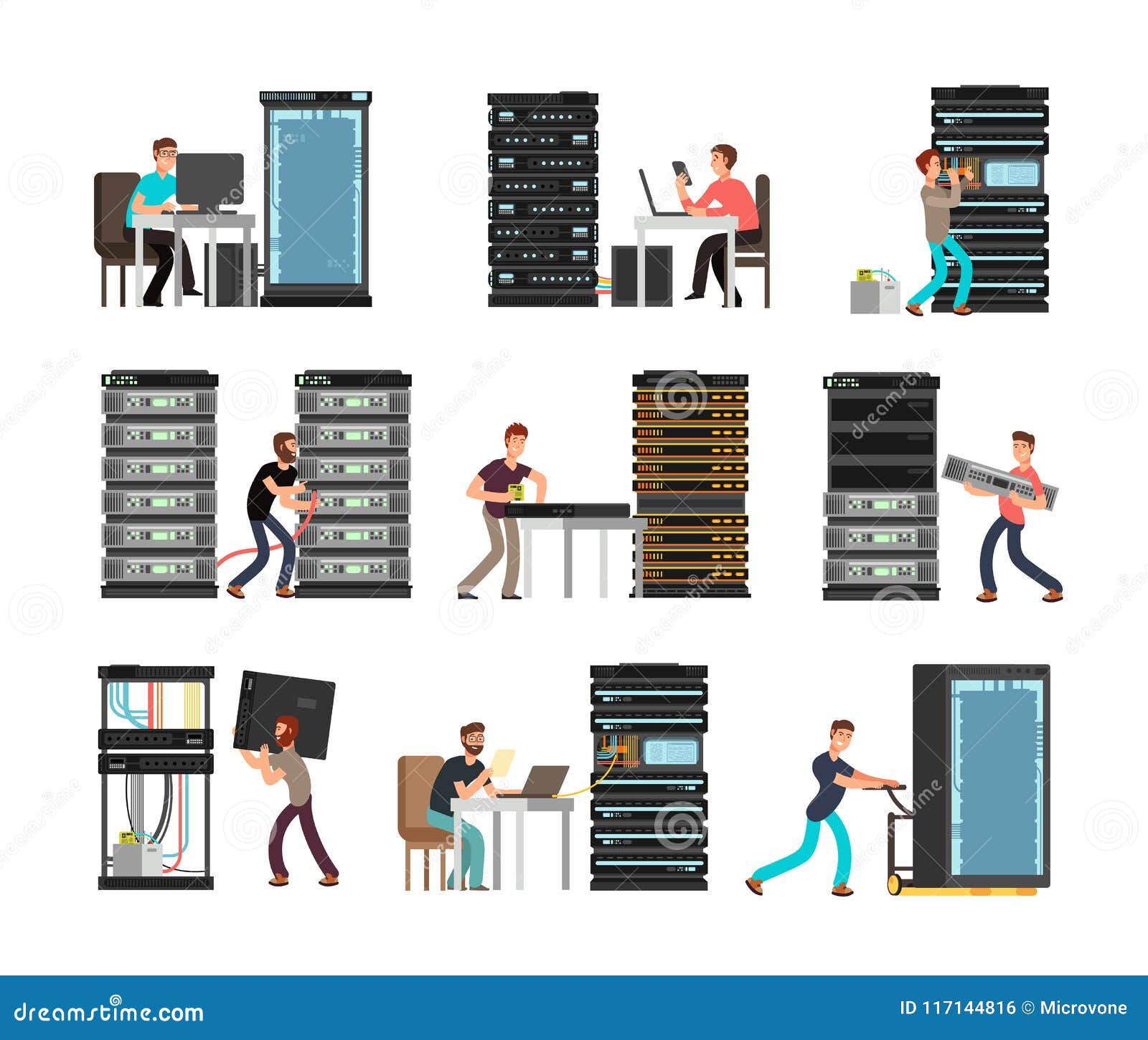 Man Engineer, Technician Working in Server Room. Digital Computer ... Man Engineer, Technician Working in Server Room. Digital Computer ...