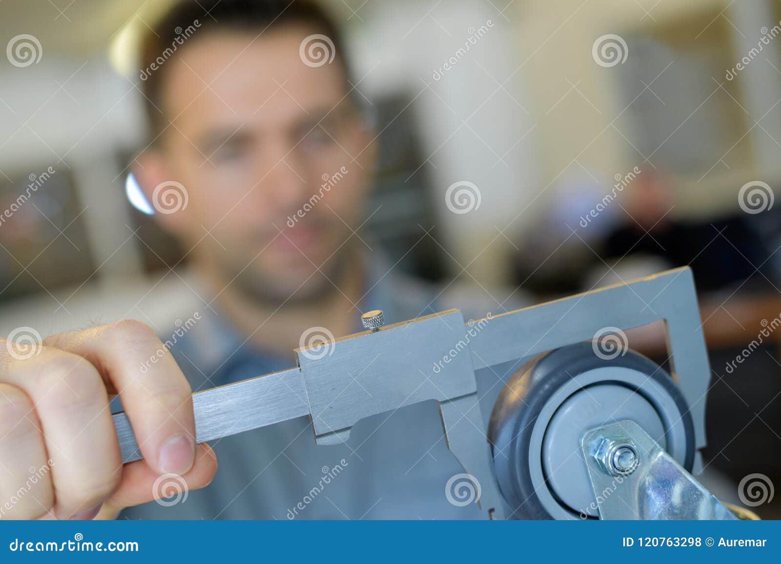 Man with engineering tools stock photo. Image of architectural - 120763298