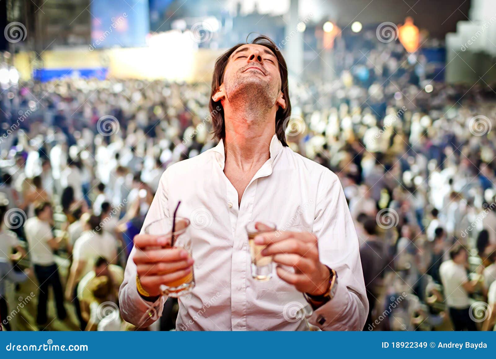 Man enjoing the party stock image. Image of beauty, clubbing - 18922349