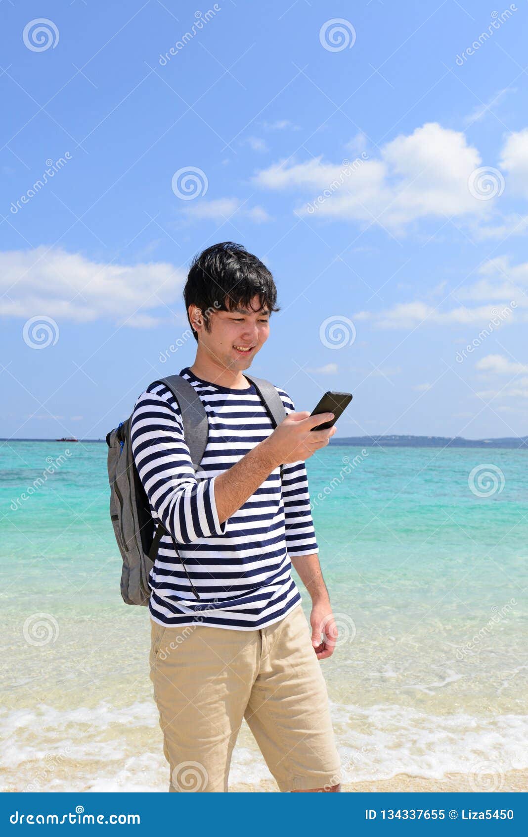 Man enjoy the sun. stock image. Image of enjoying, coral - 134337655