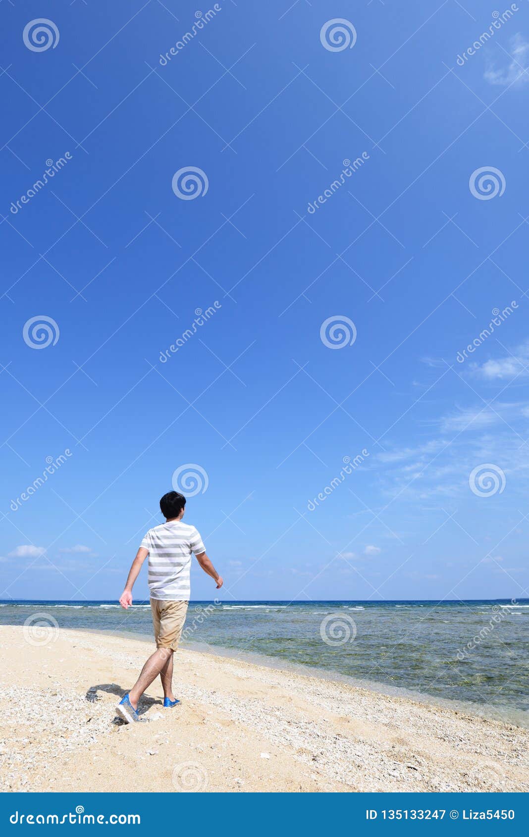 Man enjoy the sun. stock image. Image of badk, paradise - 135133247