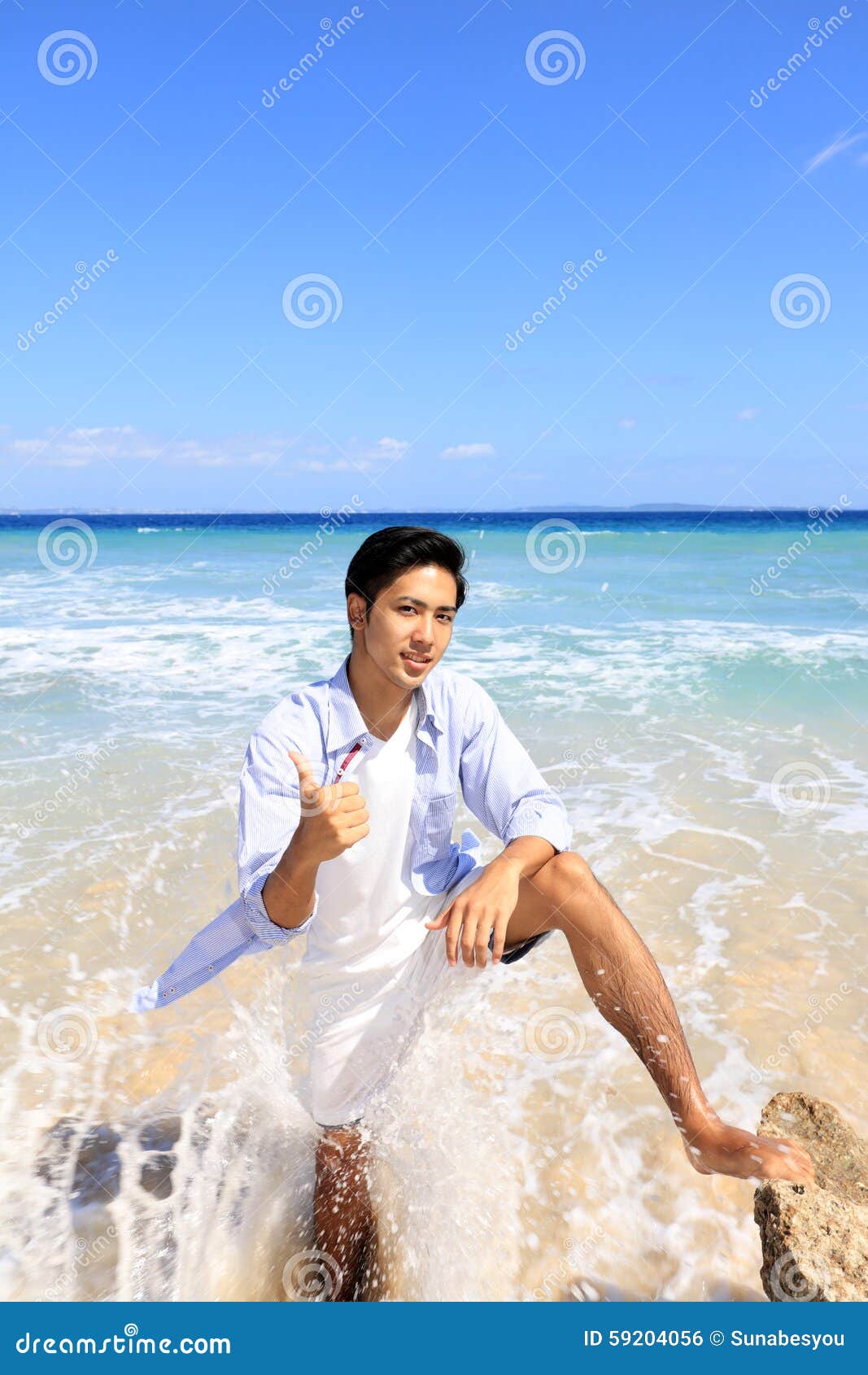 Man enjoy the sun. stock photo. Image of human, health - 59204056