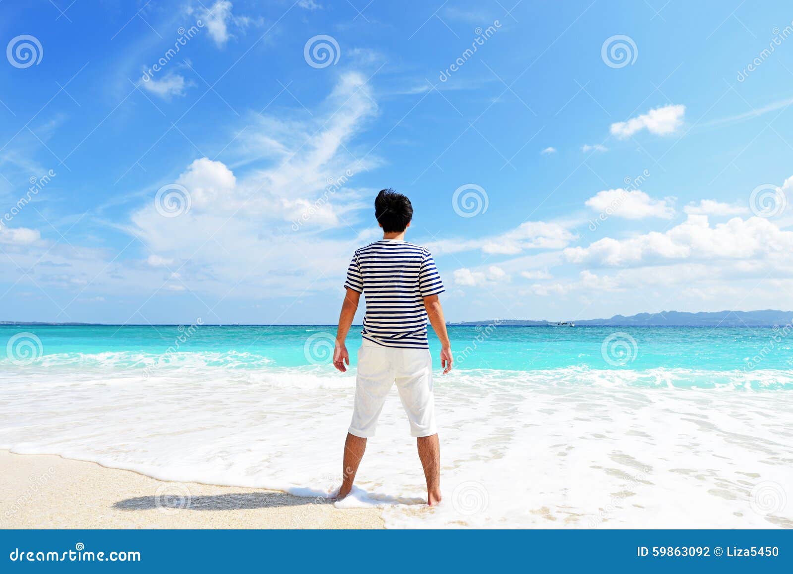 Man enjoy the sun. stock photo. Image of enjoying, exotic - 59863092
