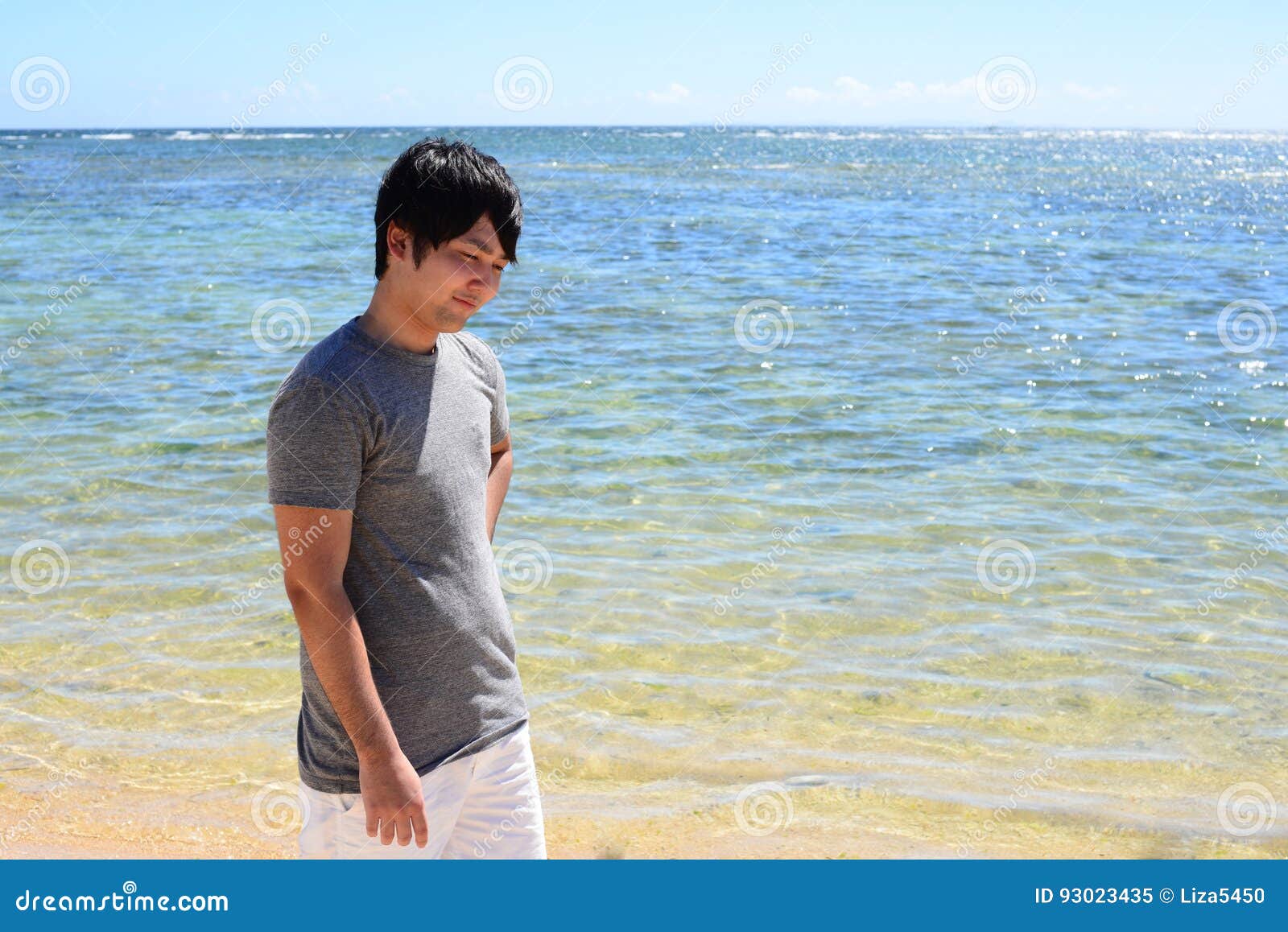 Man enjoy the sun. stock image. Image of male, enjoying - 93023435