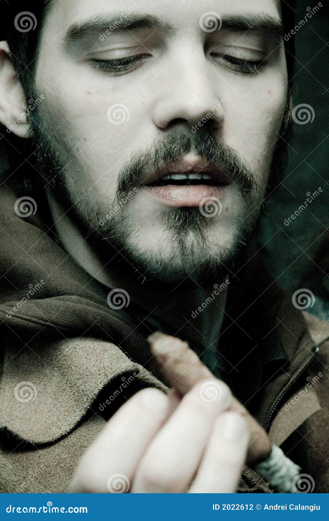 Man Enjoying a Cigar stock photo. Image of like, enjoy - 2022612