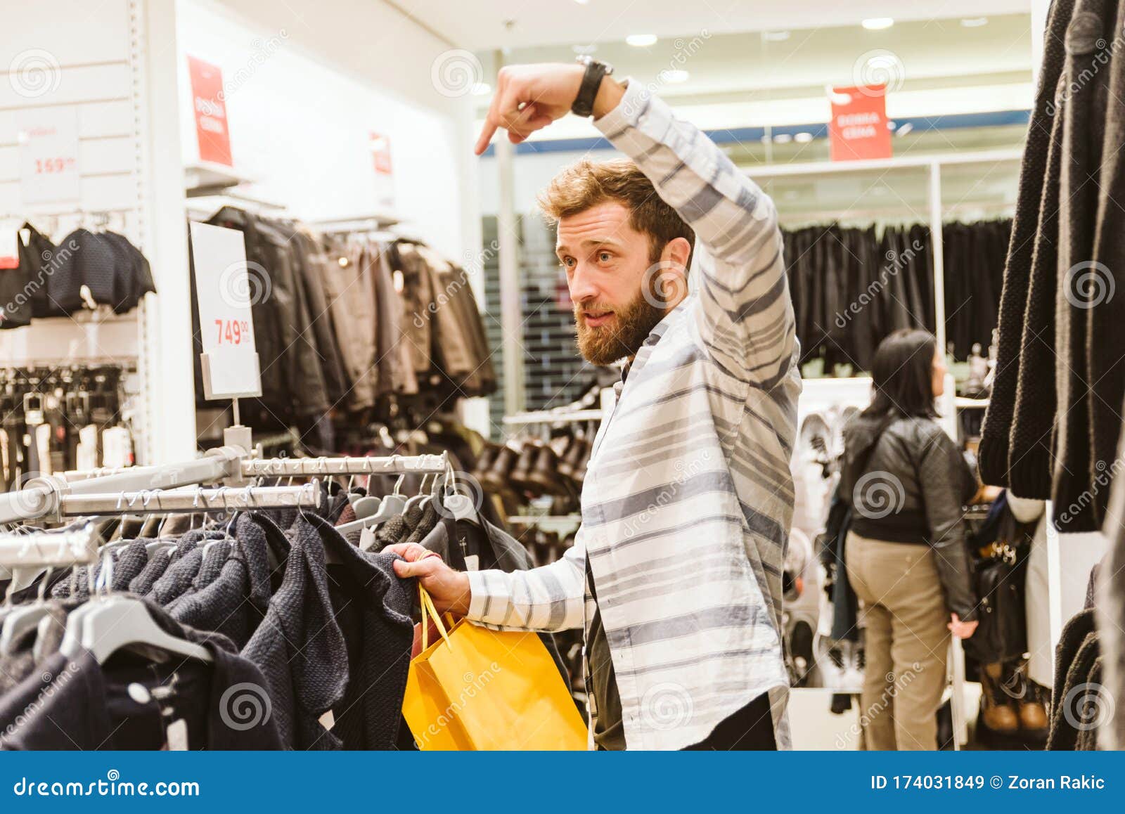 Man Enjoying the Day in the Shopping Mall Stock Image - Image of ...
