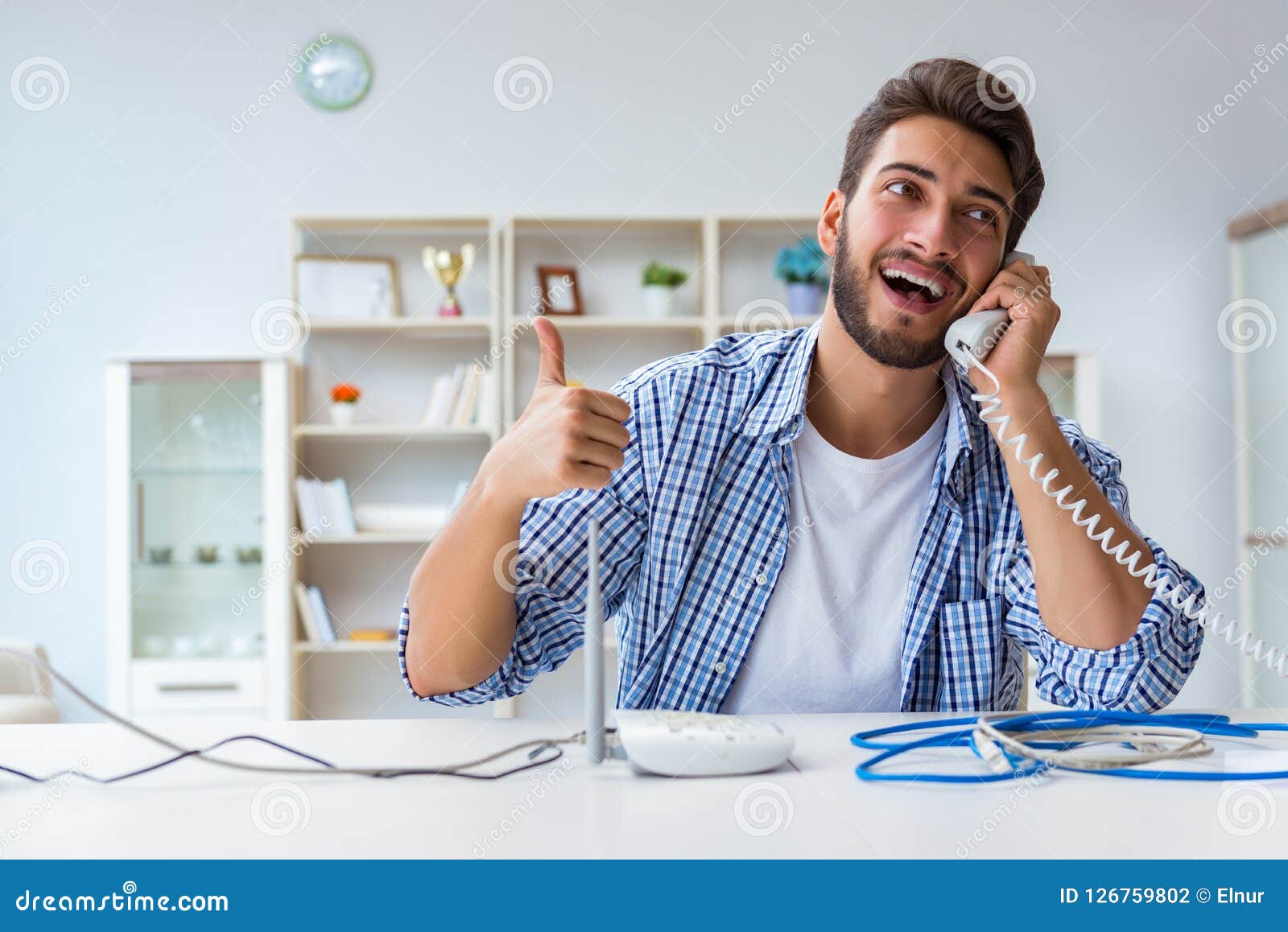 The Man Enjoying Fast Internet Connection Stock Photo - Image of signal ...