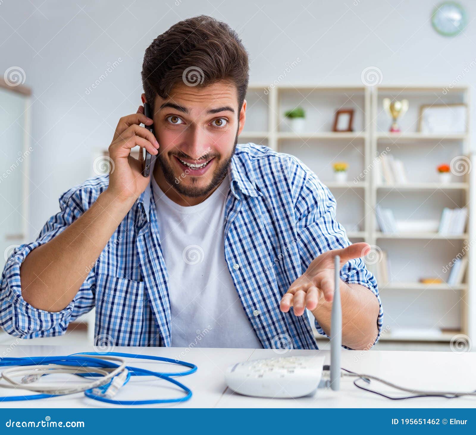 Man Enjoying Fast Internet Connection Stock Photo - Image of phone ...