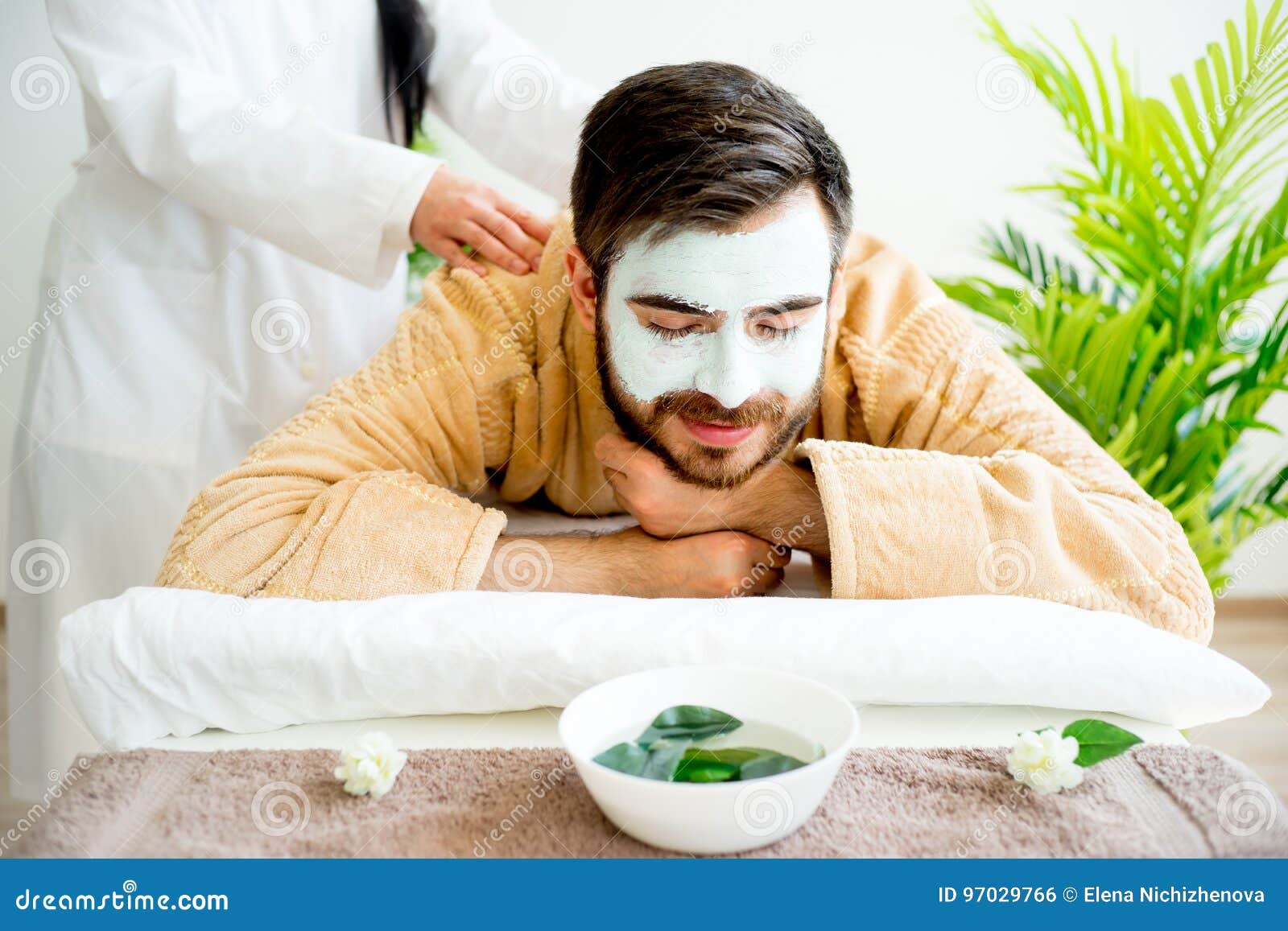 Man enjoying a massage stock photo. Image of professional - 97029766