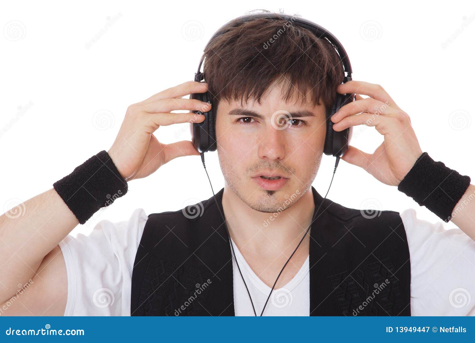 Man Enjoying Music stock image. Image of joyful, pretty - 13949447