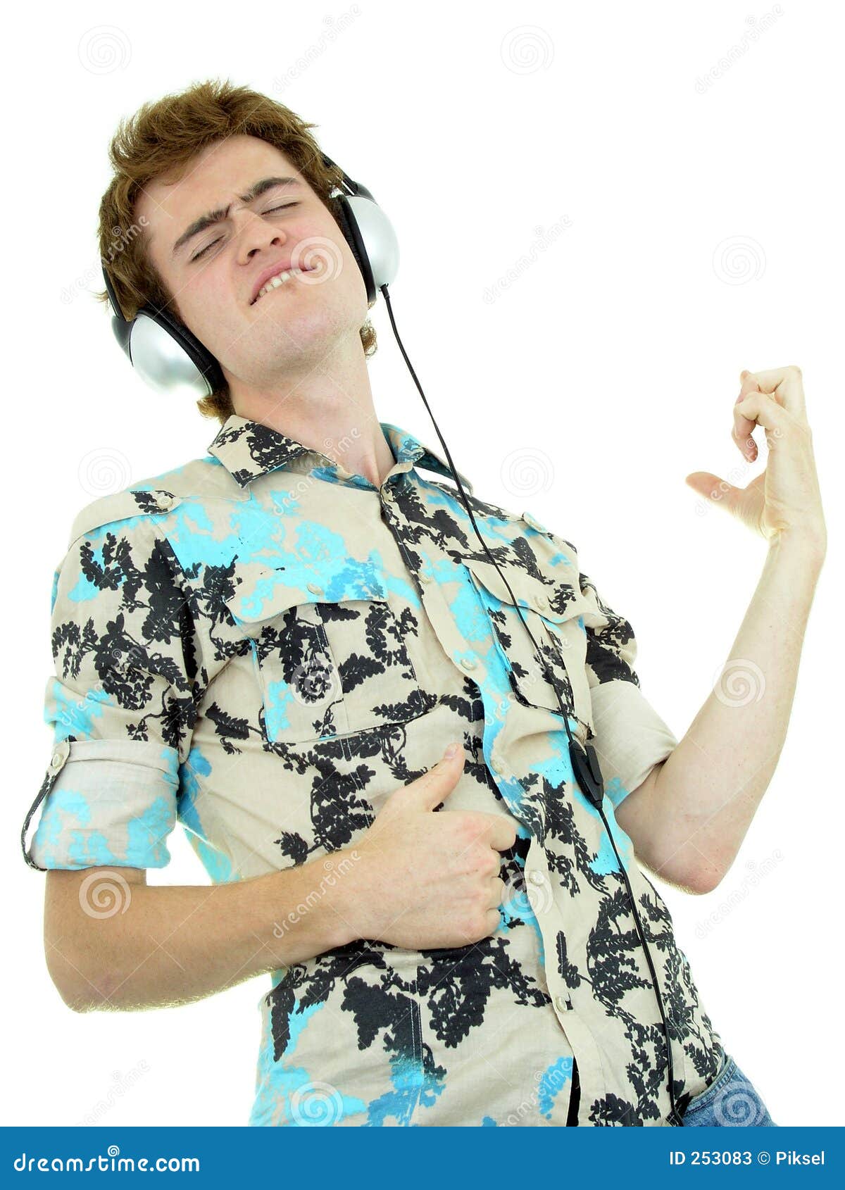 Man Enjoying Music stock image. Image of electronic, happy - 253083