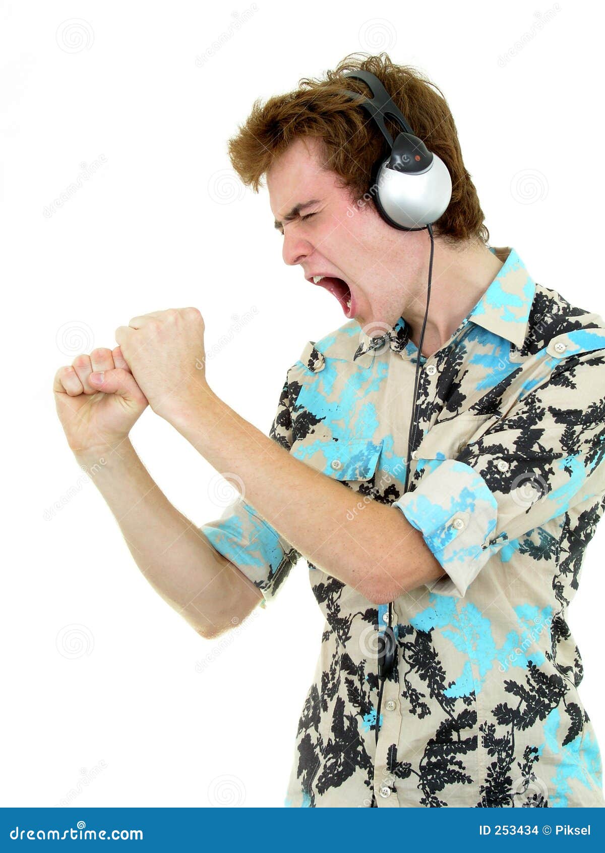 Man Enjoying Music stock photo. Image of happy, rock, cool - 253434