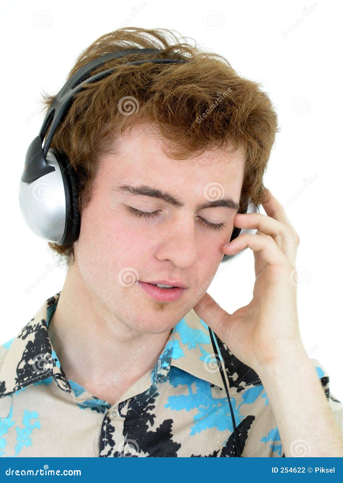 Man Enjoying Music stock photo. Image of music, trendy - 254622