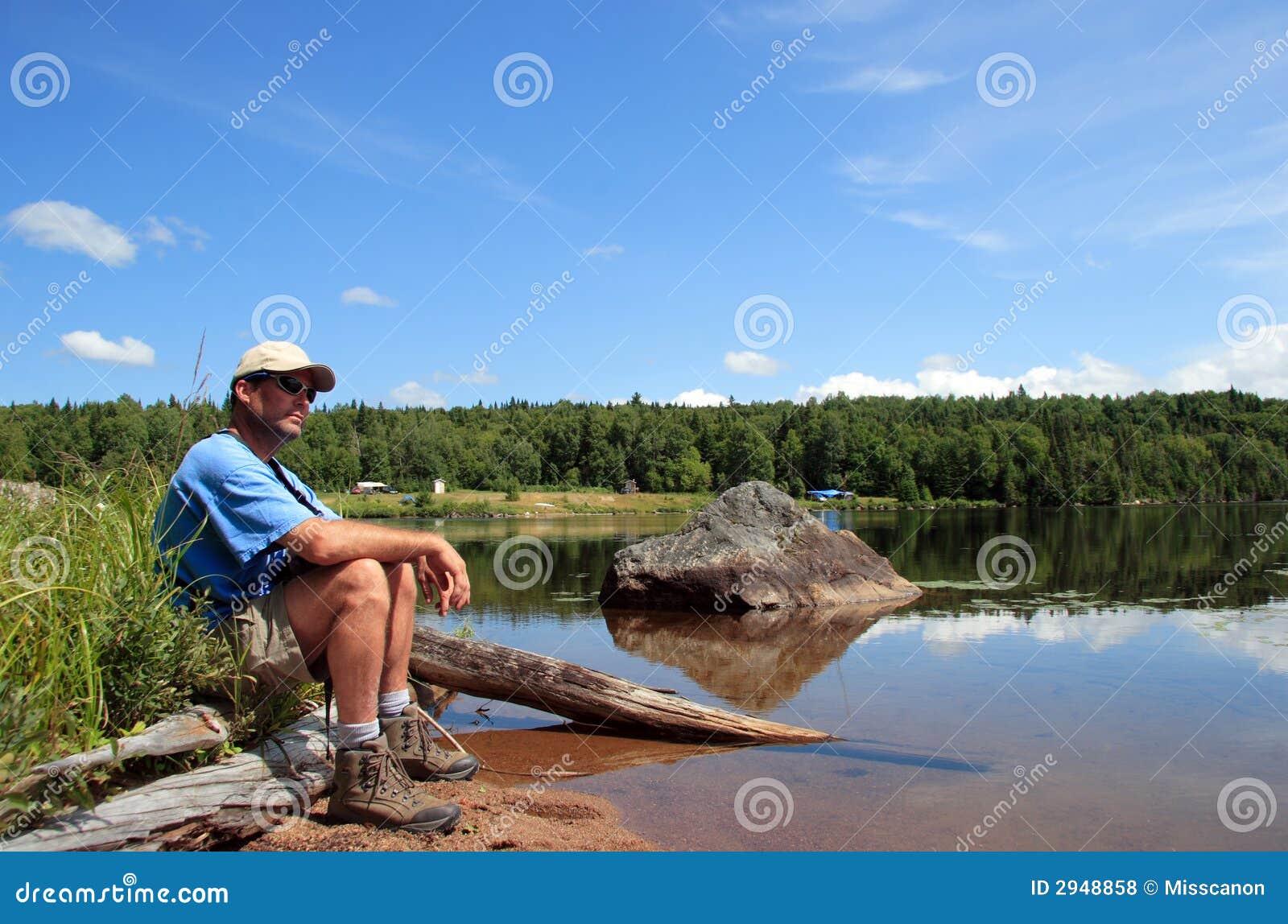 Man enjoying nature stock photo. Image of national, lake - 2948858
