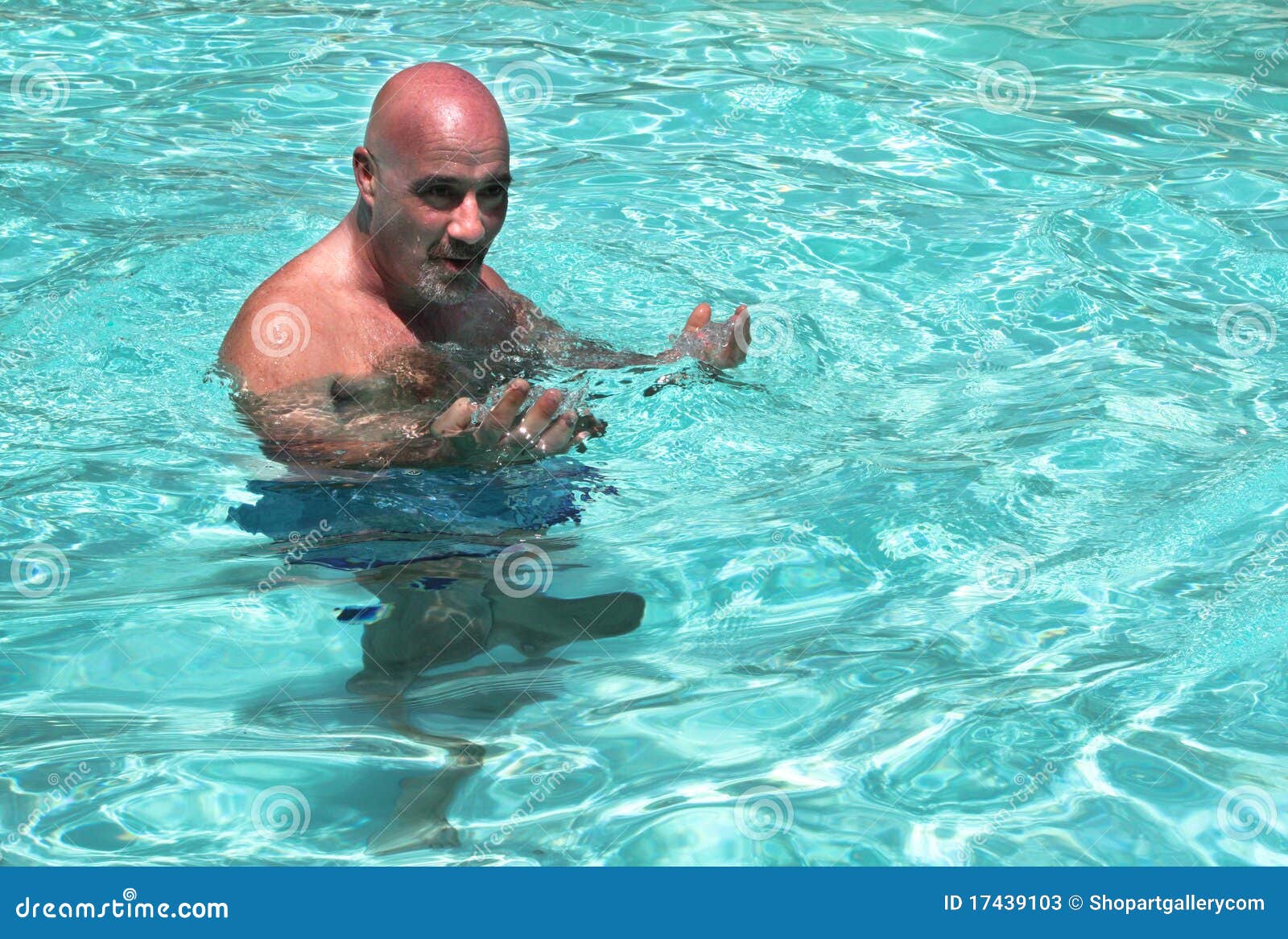 Man Enjoying the Water stock image. Image of play, pool - 17439103