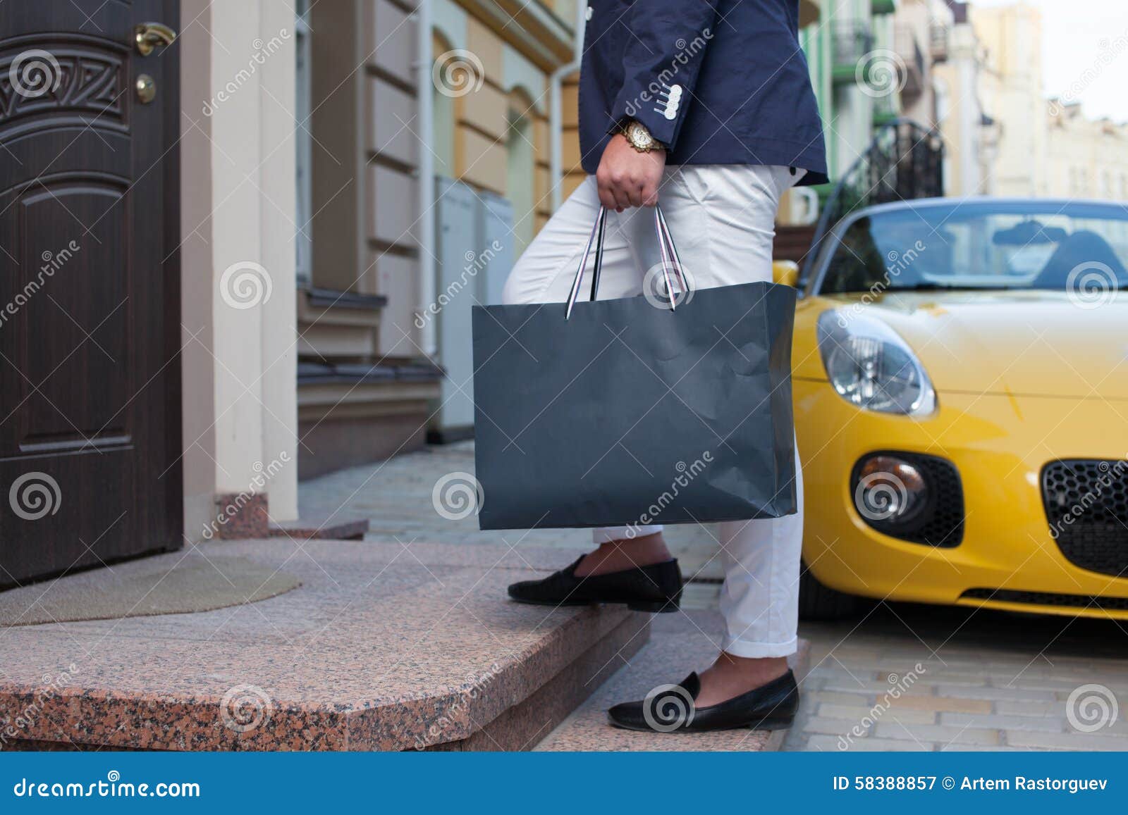 Man entering house stock image. Image of driving, rich - 58388857