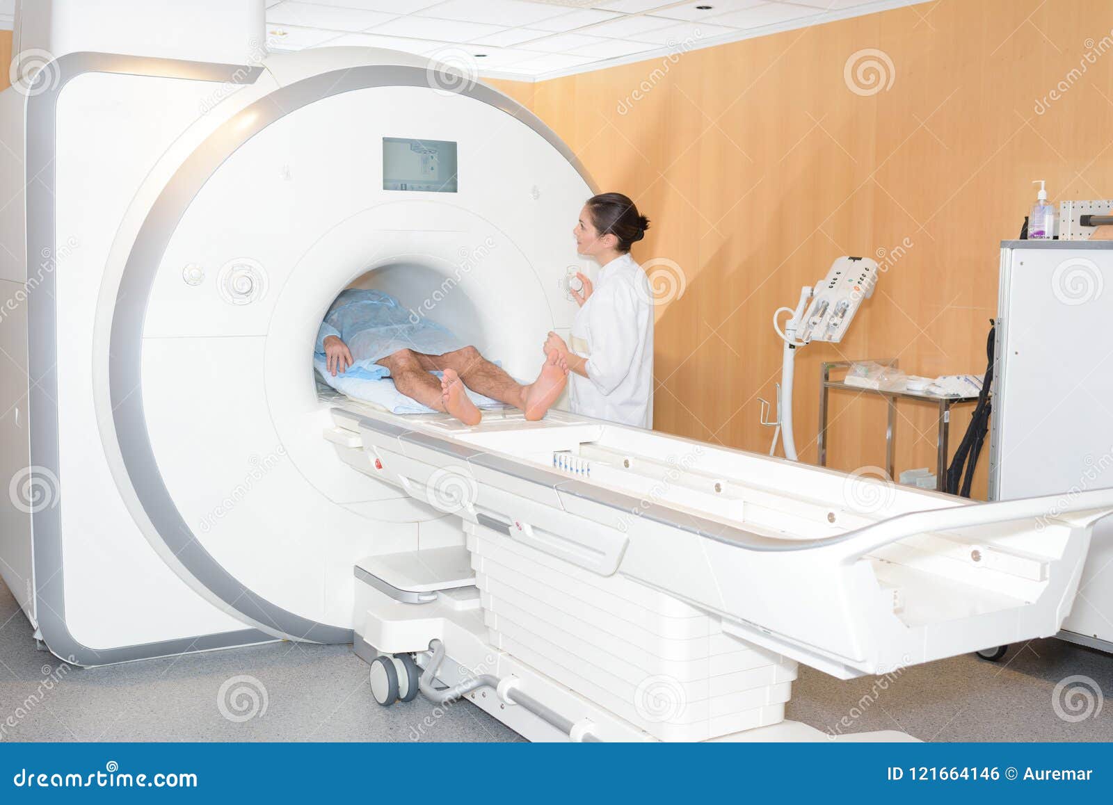 Man entering mri scanner stock photo. Image of scan - 121664146