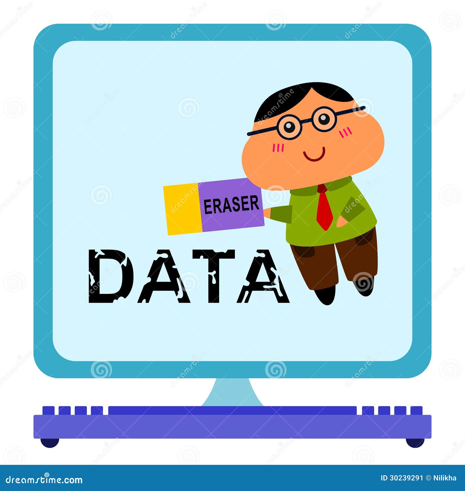 Data deletion stock illustration. Illustration of delete - 30239291