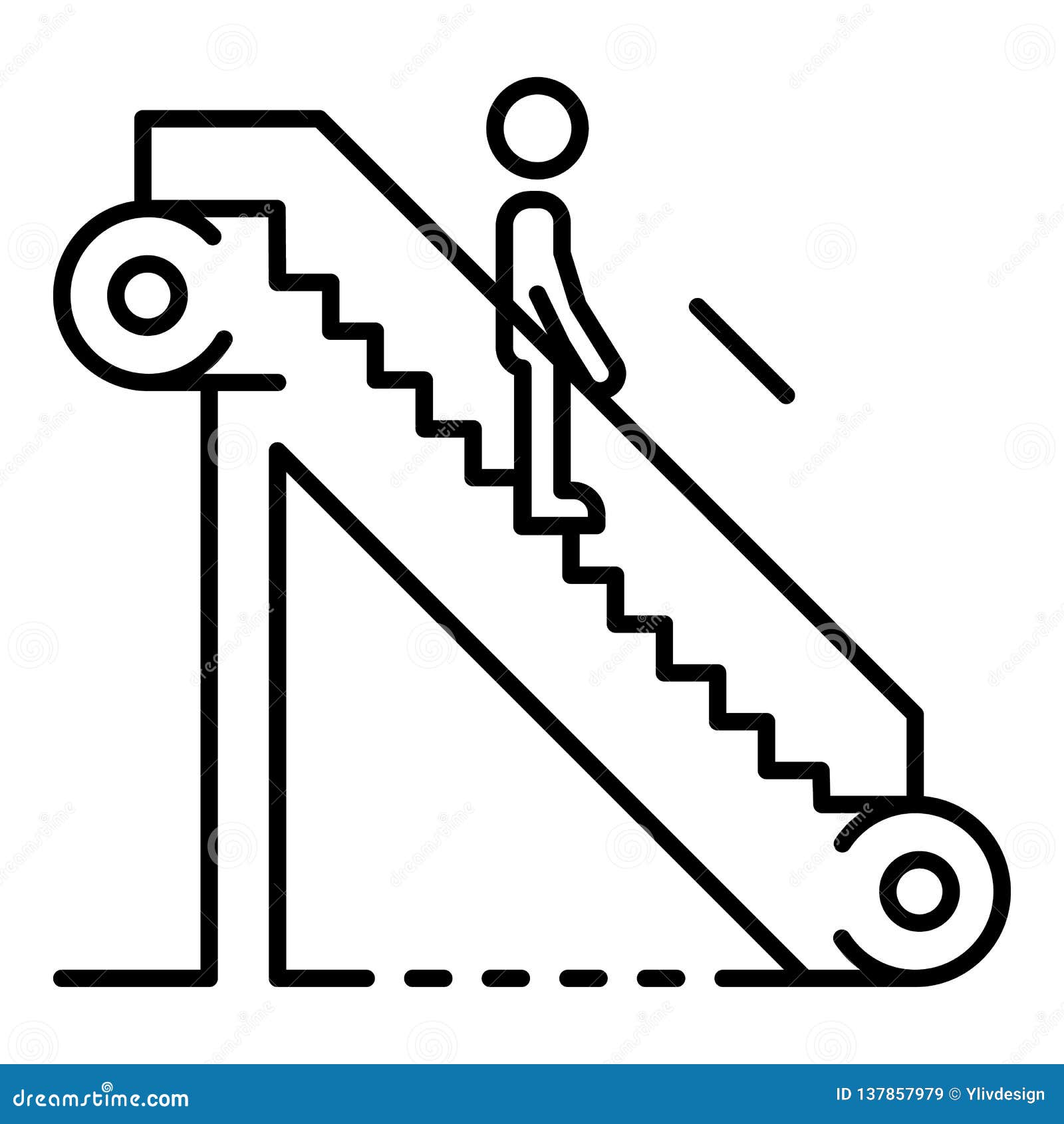 Man Escalator Down Icon, Outline Style Stock Vector - Illustration of ... Man Escalator Down Icon, Outline Style Stock Vector - Illustration of ...