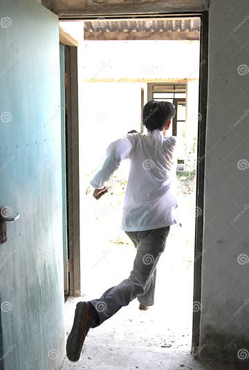 Man escape stock photo. Image of adult, movement, indoors - 6583830
