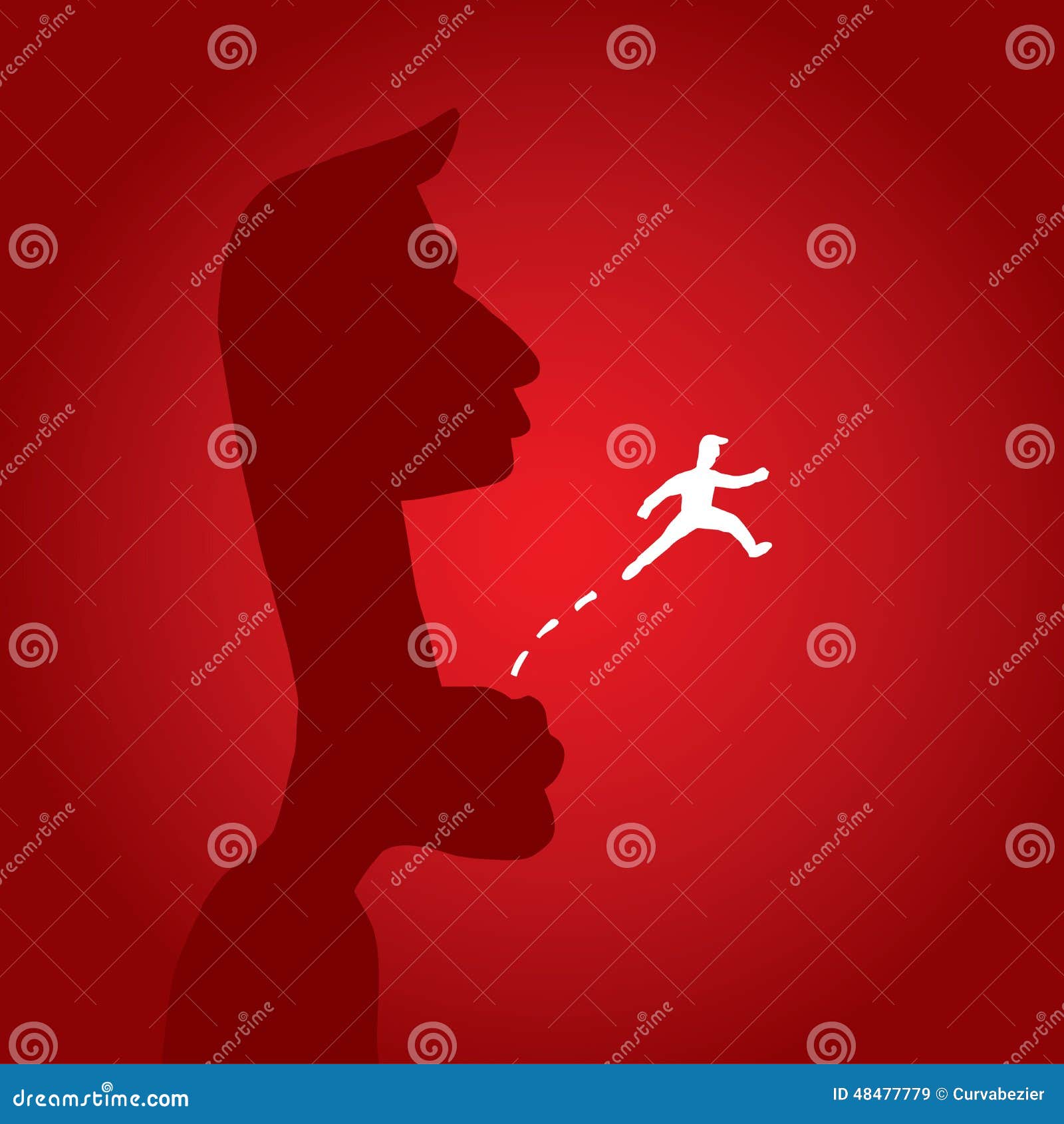 Man Escaping from Danger Jumping Away Stock Vector - Illustration of ...