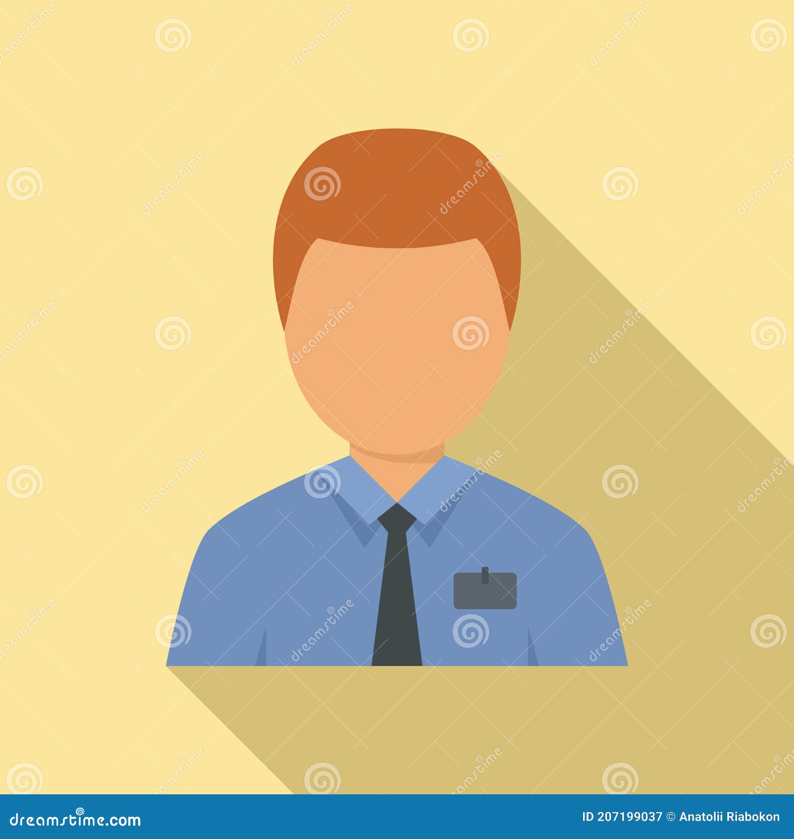 Man Estimator Icon, Flat Style Stock Illustration - Illustration of ...