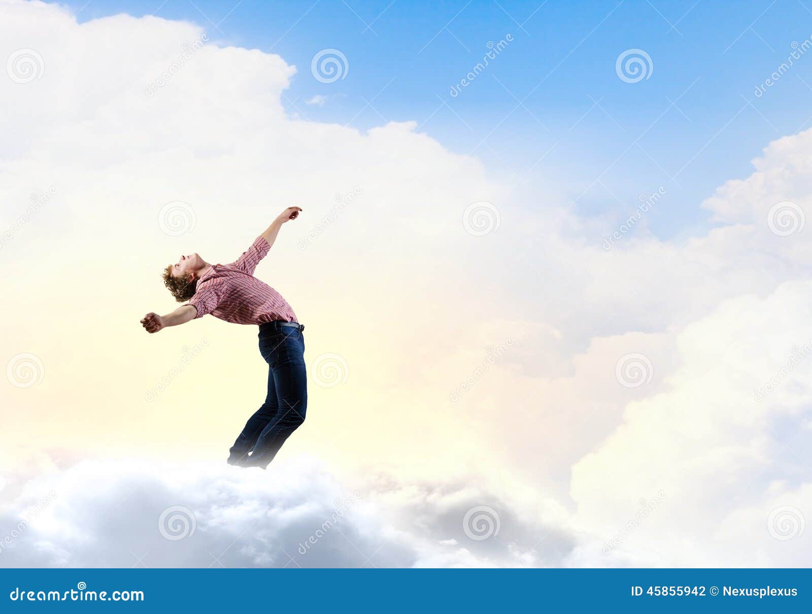 Man evades light stock photo. Image of stretch, evade - 45855942