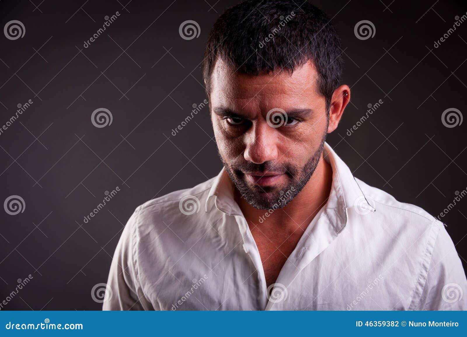 Man with evil look stock photo. Image of nervous, representing - 46359382
