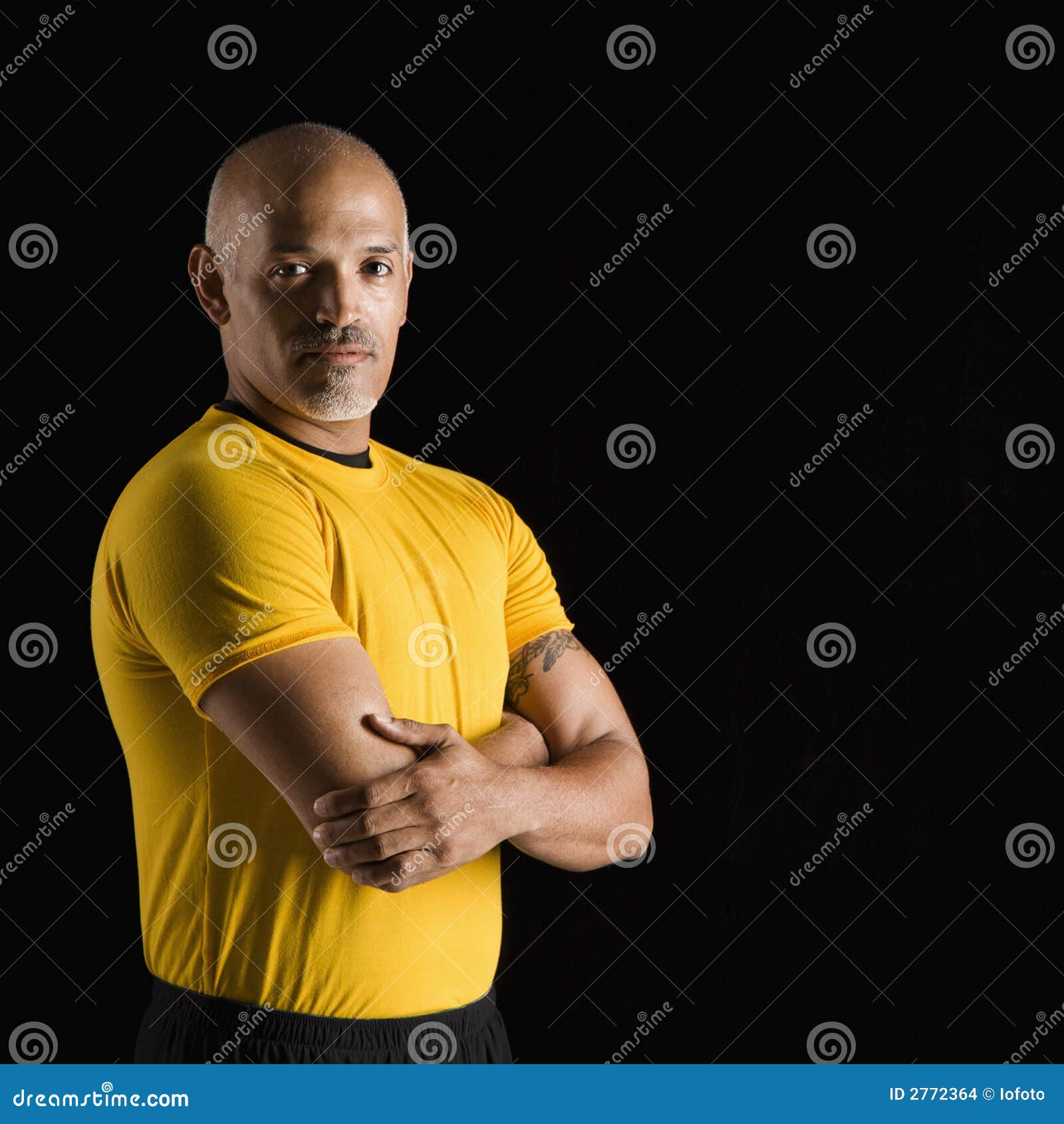 Man in excercise clothing. stock photo. Image of multiethnic - 2772364