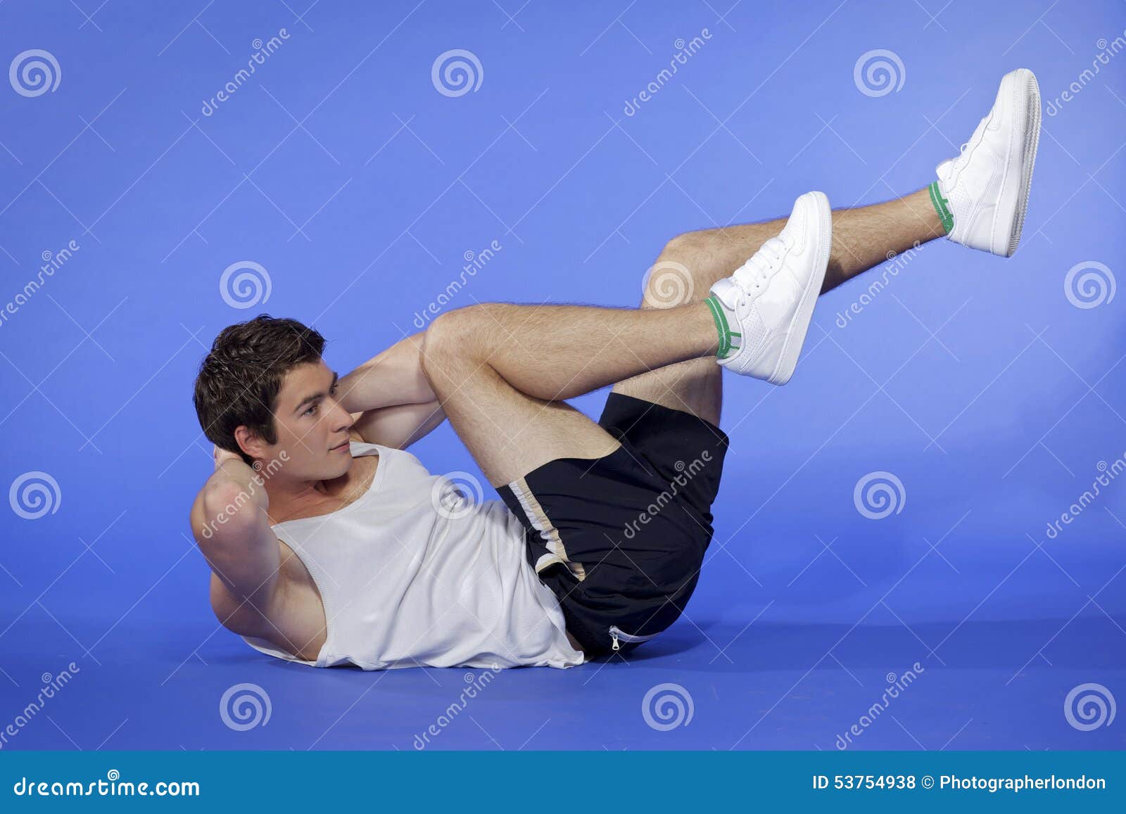 Man Excercising stock photo. Image of person, fitness - 53754938