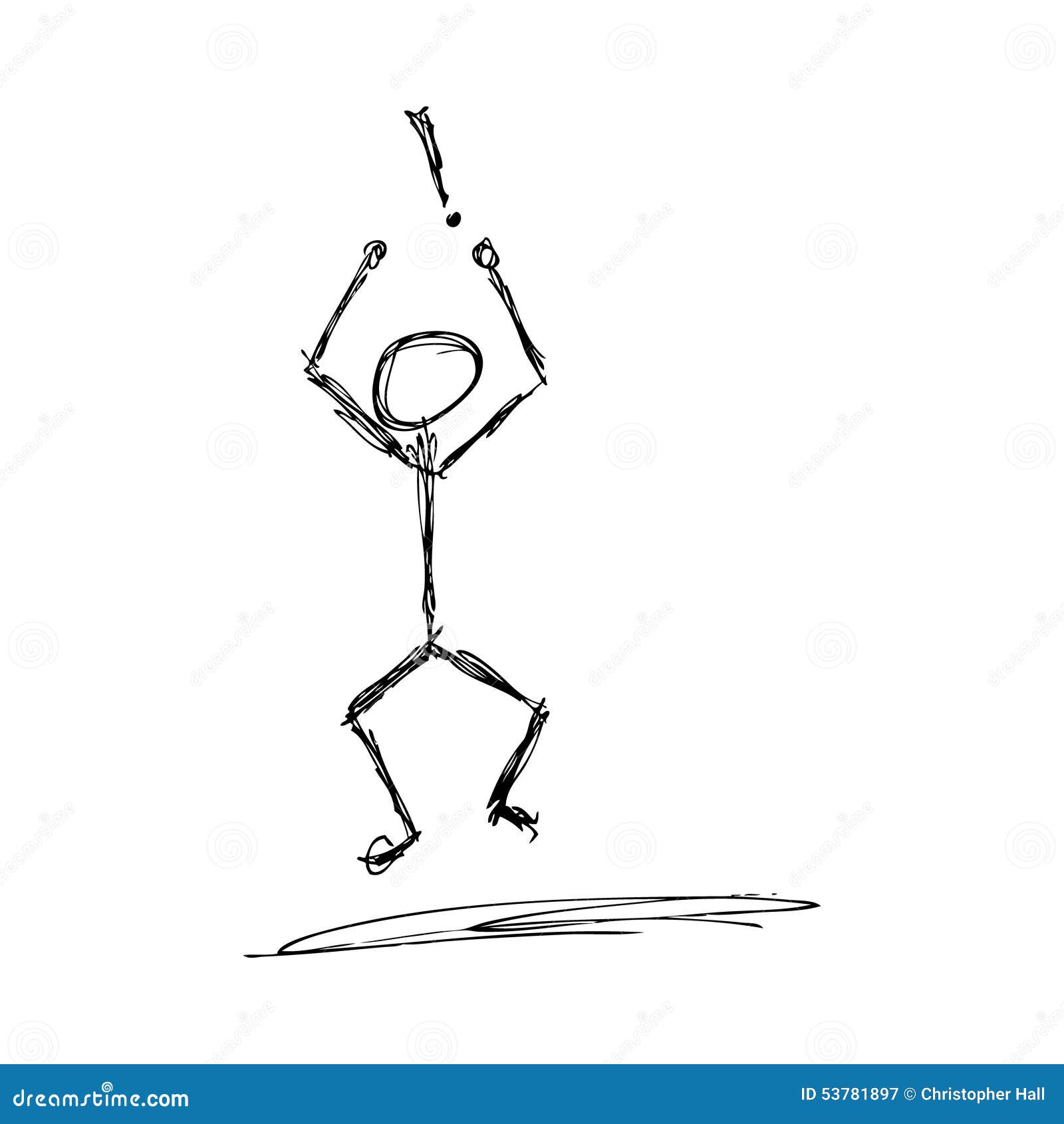 Man with an Exclamation Mark Stock Vector - Illustration of scribble ...