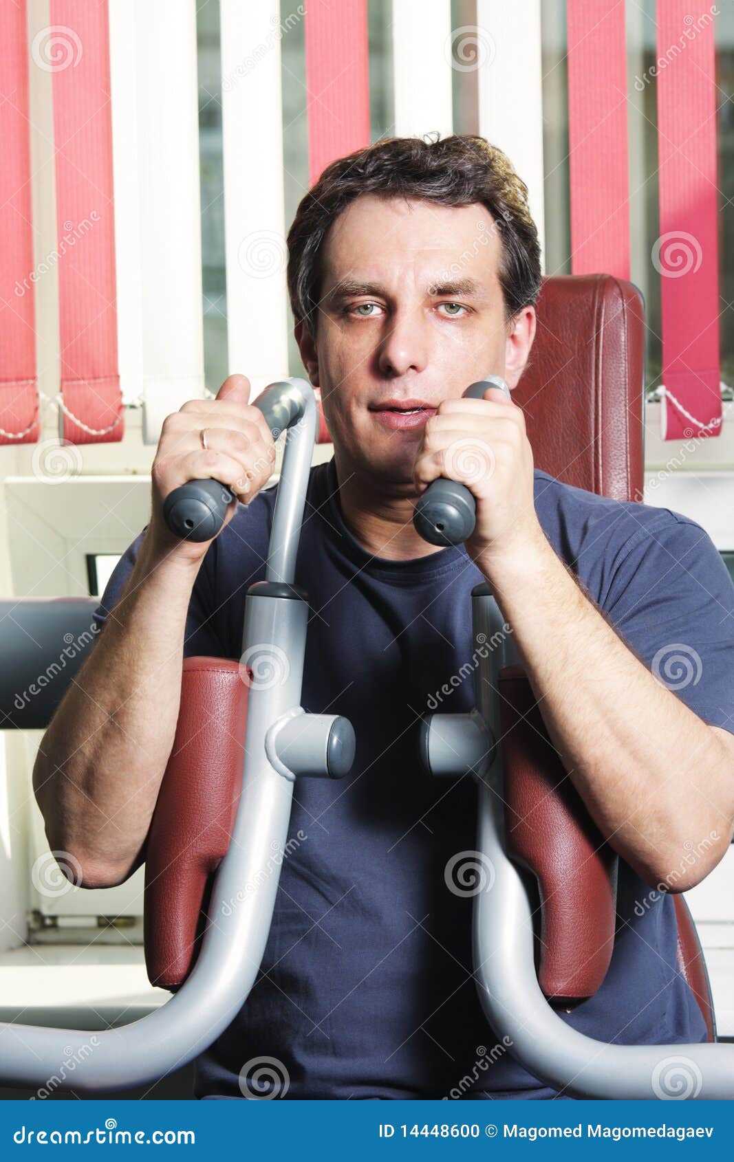 Man at exercise stock photo. Image of people, closeup - 14448600