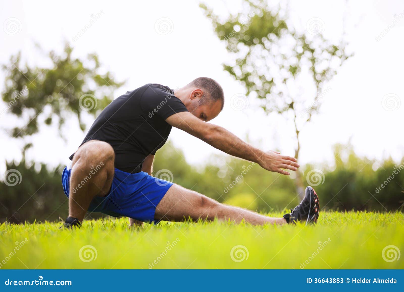 Man exercise stock image. Image of grass, male, green - 36643883