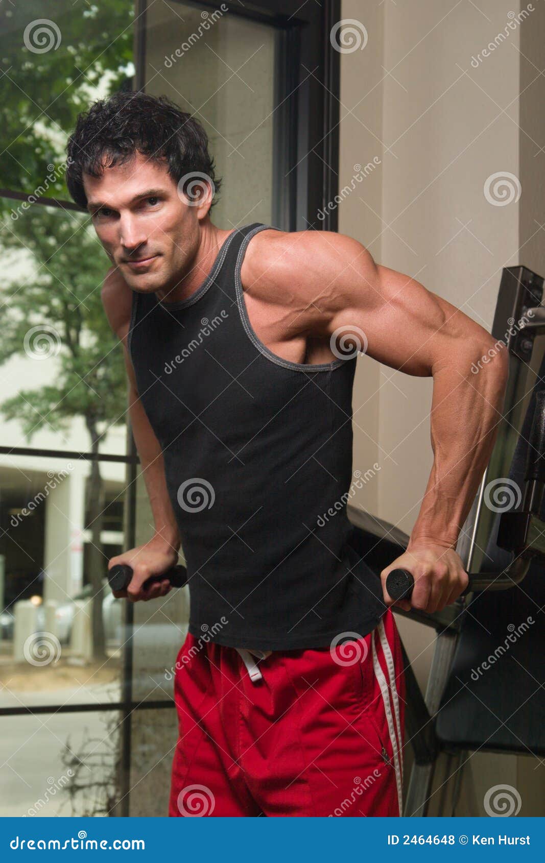Man Exercising Arm Muscles 1 Stock Photo - Image of male, walk: 2464648
