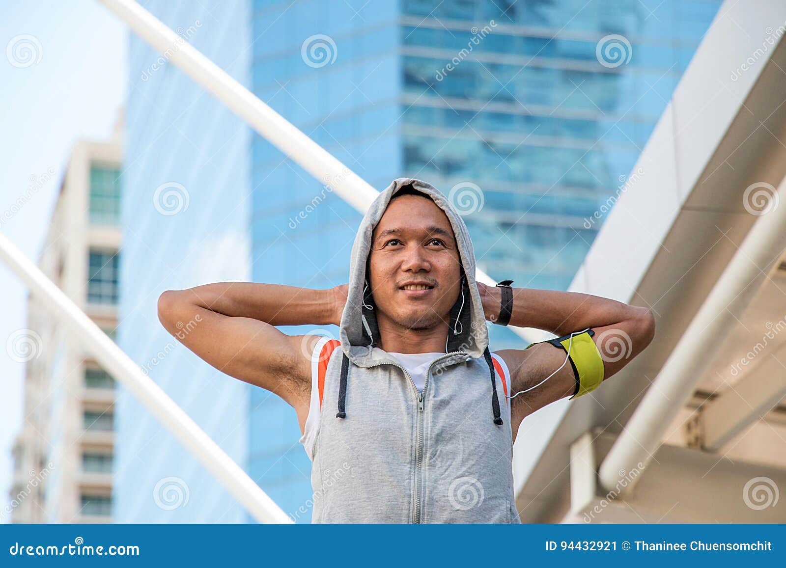 Man is Exercising in the City Stock Image - Image of exercise, muscular ...