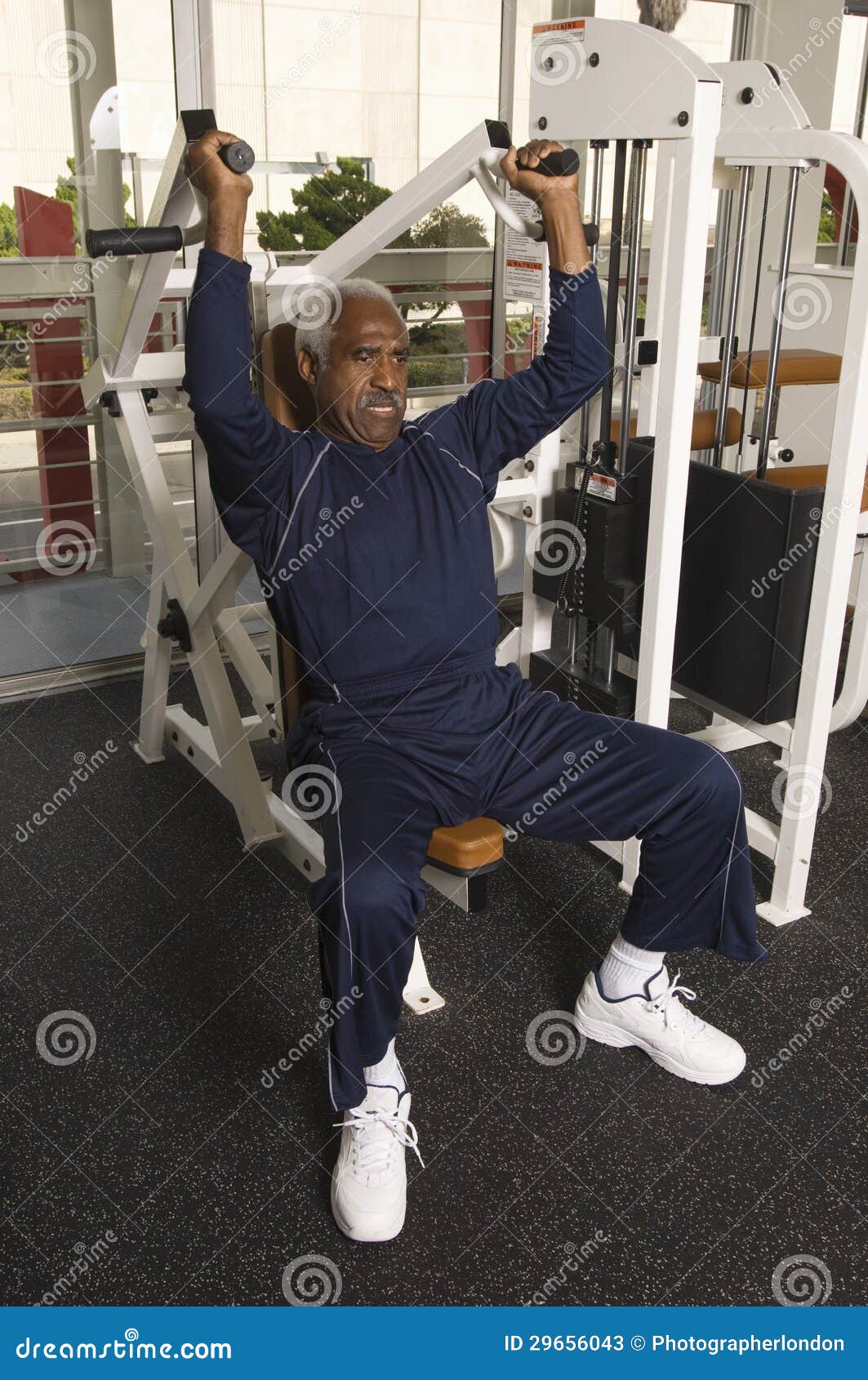 Man Exercising in Gym stock image. Image of weight, senior - 29656043