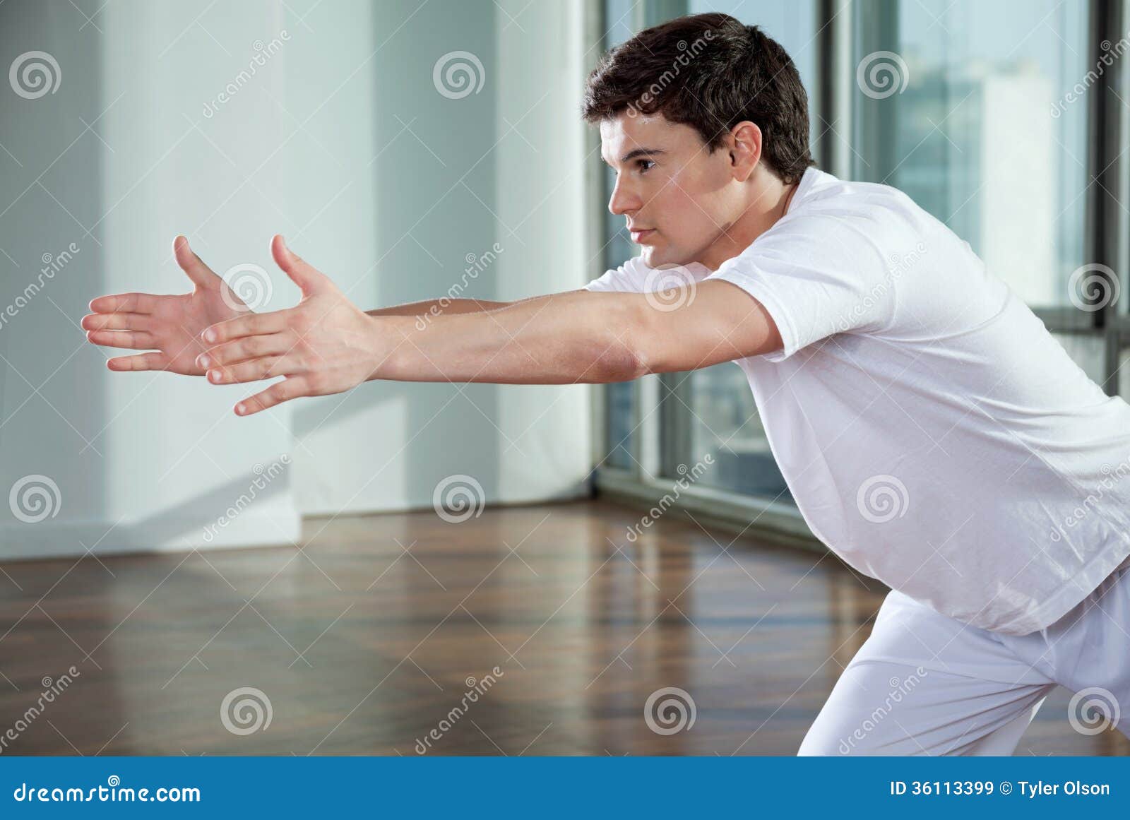 Man Exercising at Gym stock image. Image of view, relaxation - 36113399