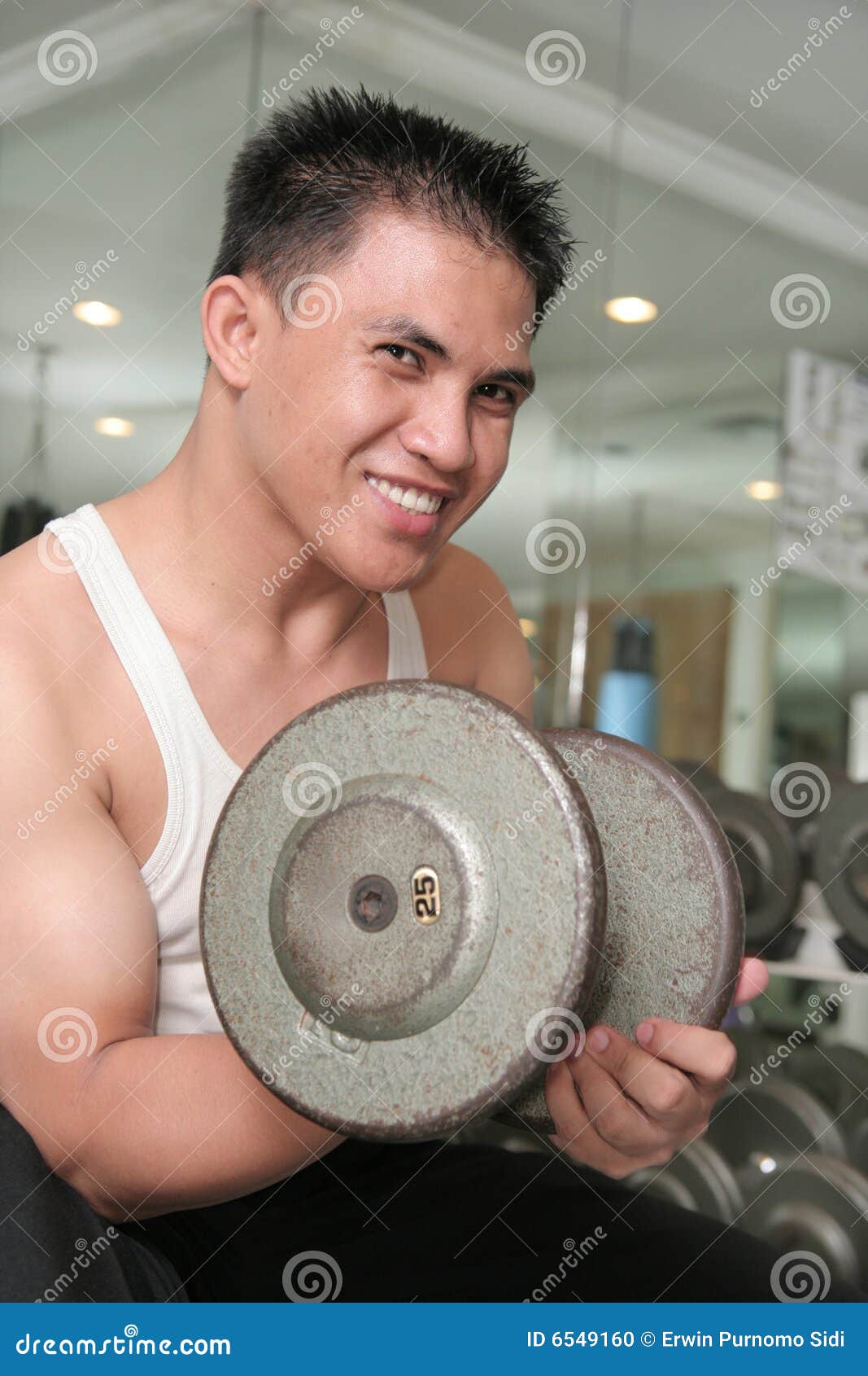 Man exercising smiling stock photo. Image of training - 6549160
