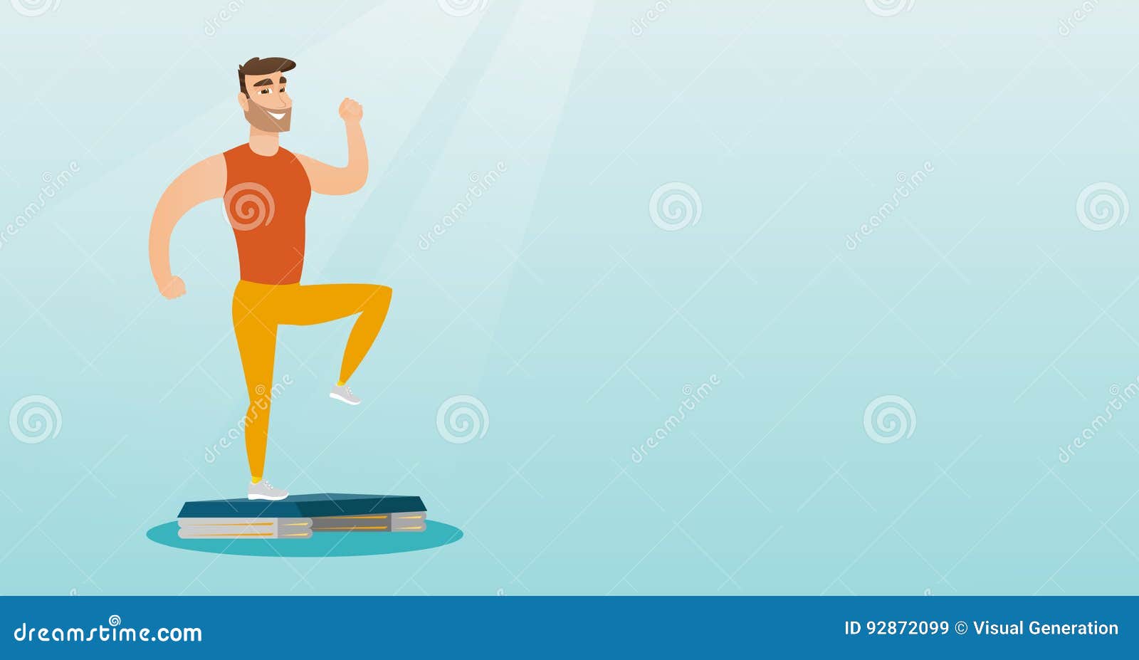Man Exercising on Steeper Vector Illustration. Stock Vector ...