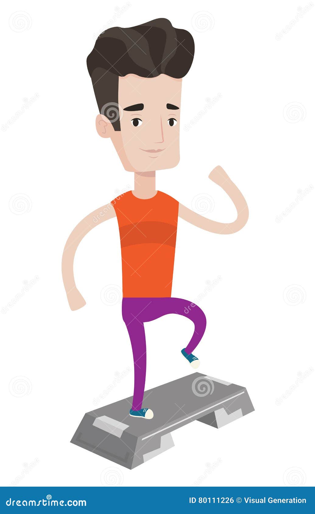 Man Exercising on Steeper Vector Illustration. Stock Vector ...