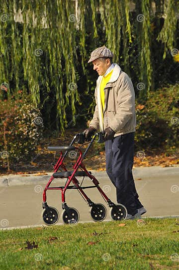 Man Exercising with Walker stock photo. Image of care - 7382632