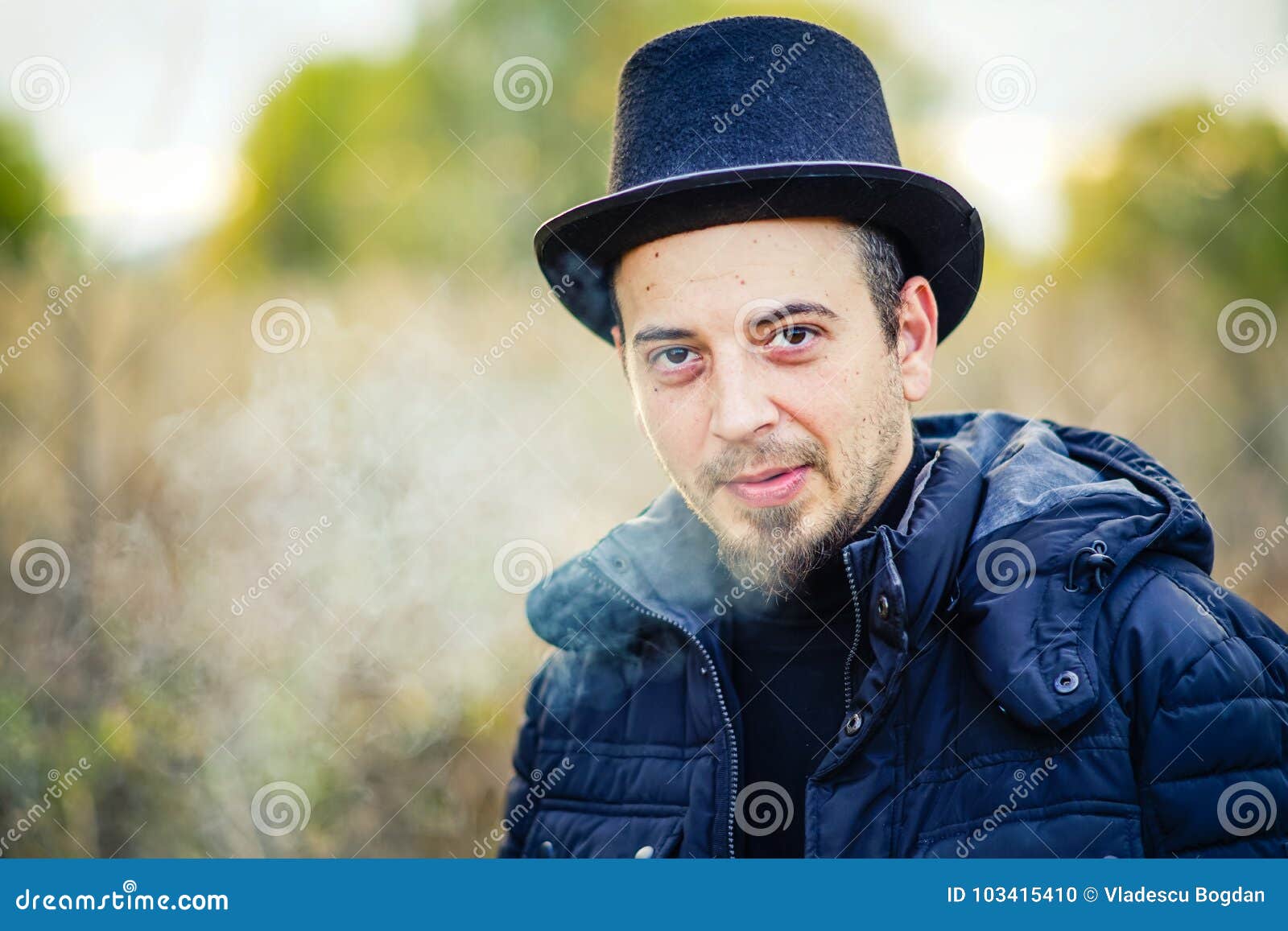 Man exhaling smoke stock photo. Image of exhale, portrait - 103415410