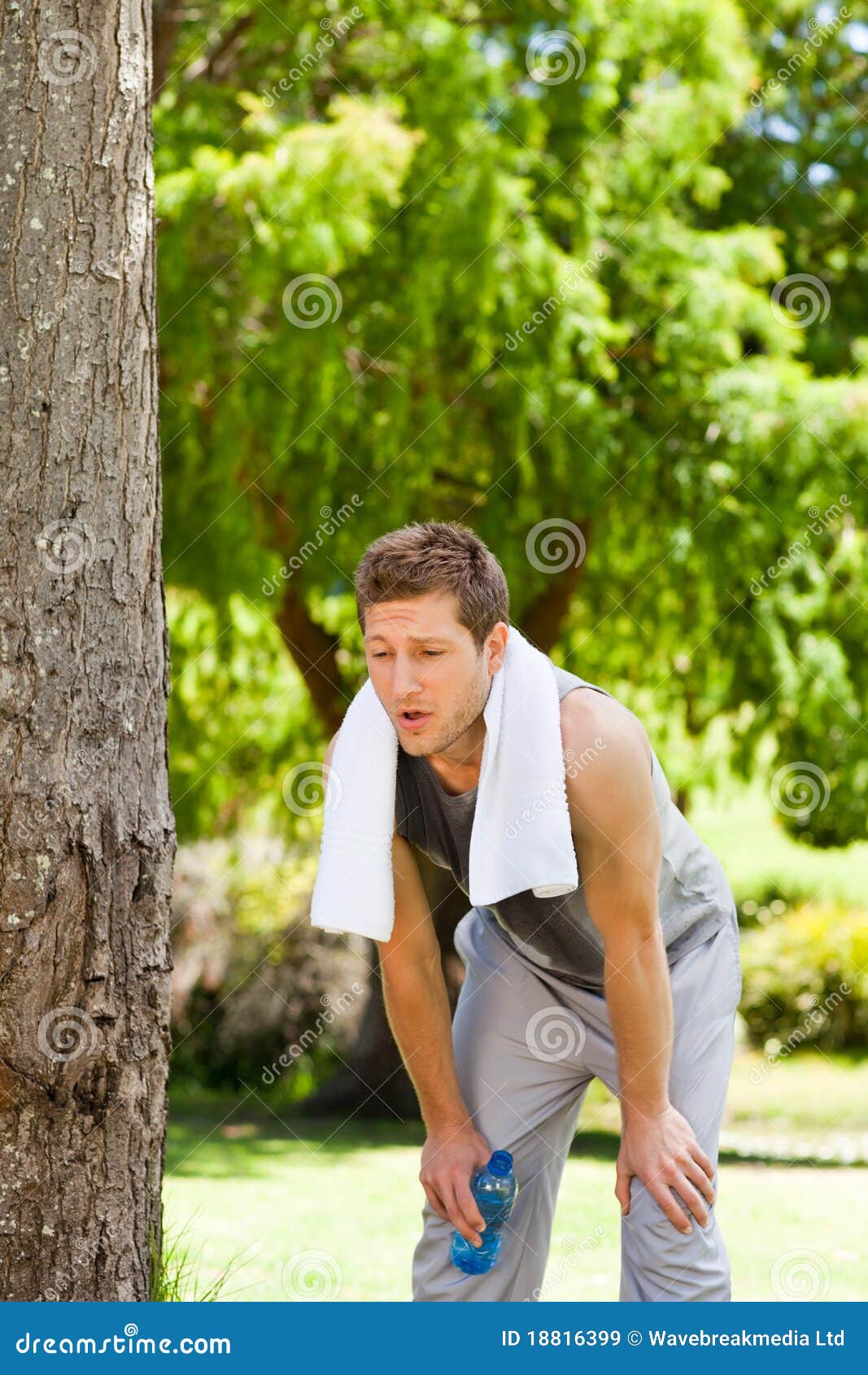Man Exhausted after the Gym Stock Image - Image of people, compete ...