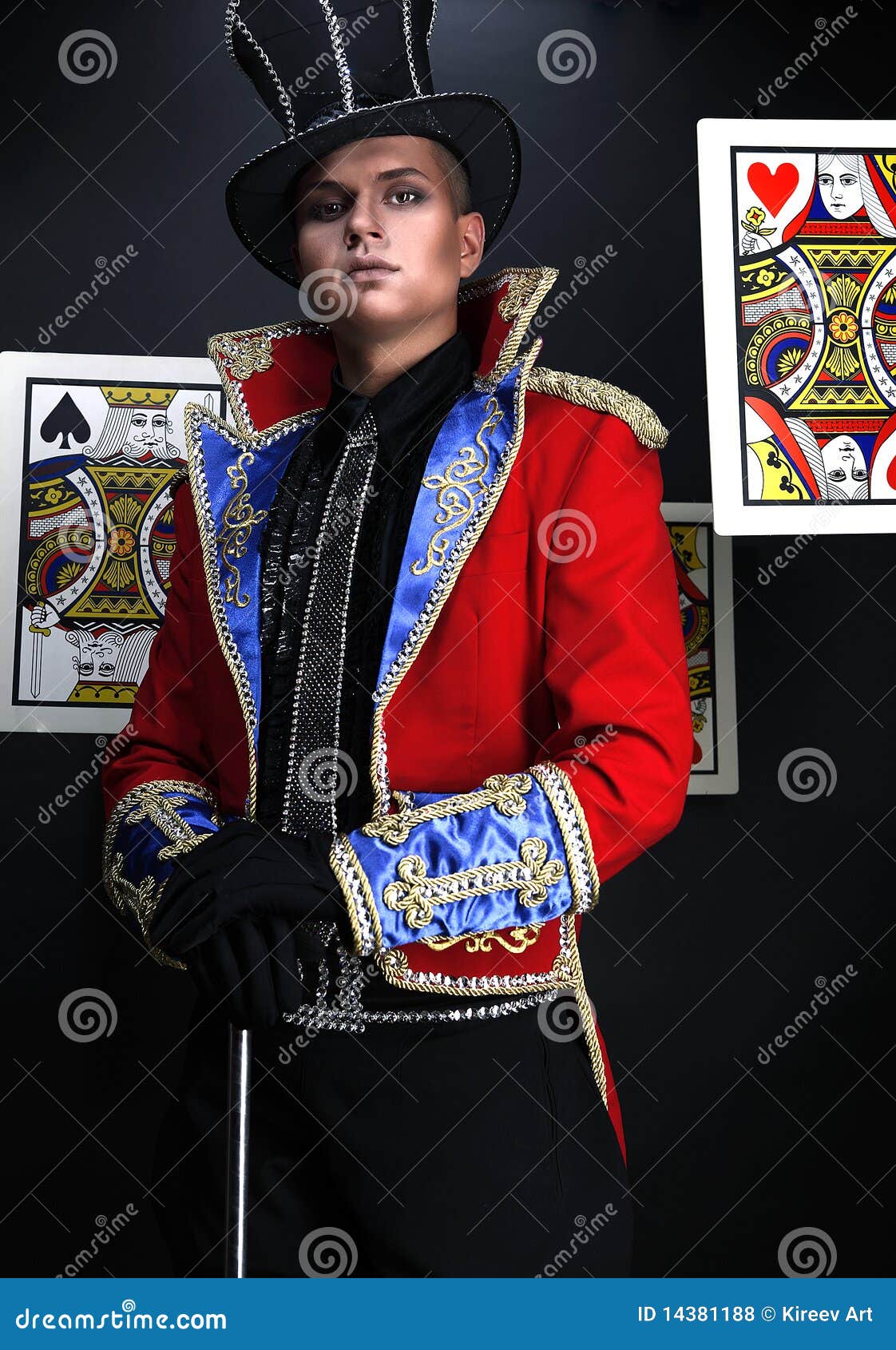 Man in Expensive Suit of Illusionist-conjurer. Stock Photo - Image of ...