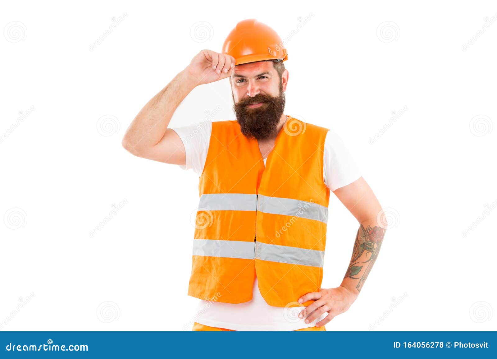 Man of Experience. Man or Workman Isolated on White. Bearded Man in ...