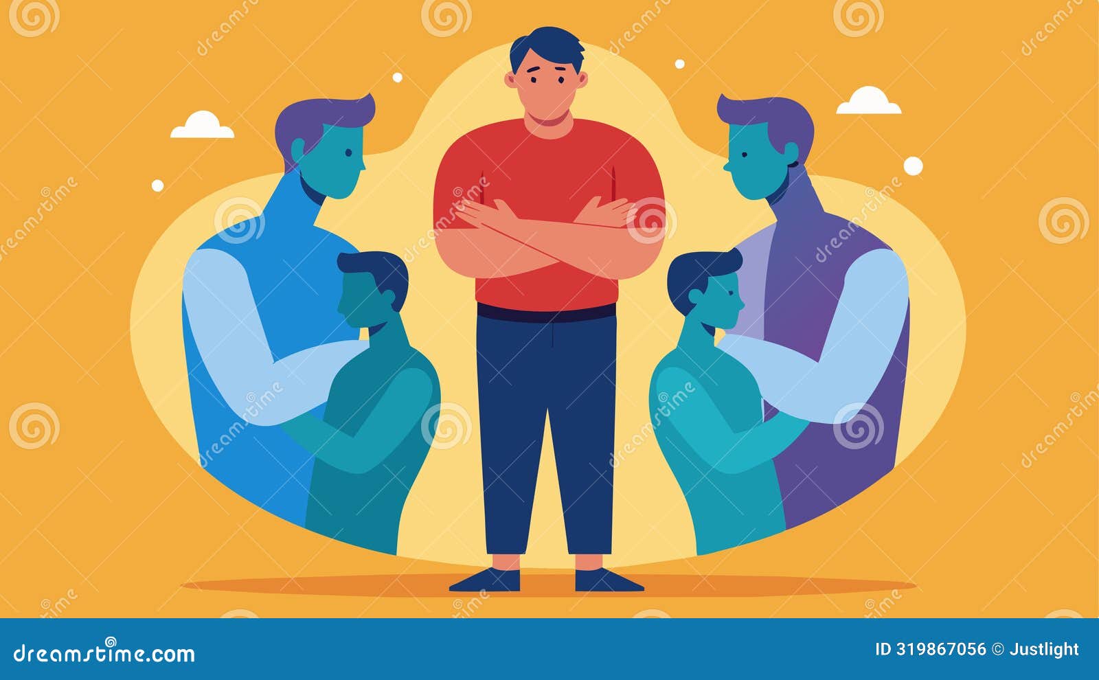 A Man Experiencing Body Image Issues and Low Selfesteem Triggered by ...