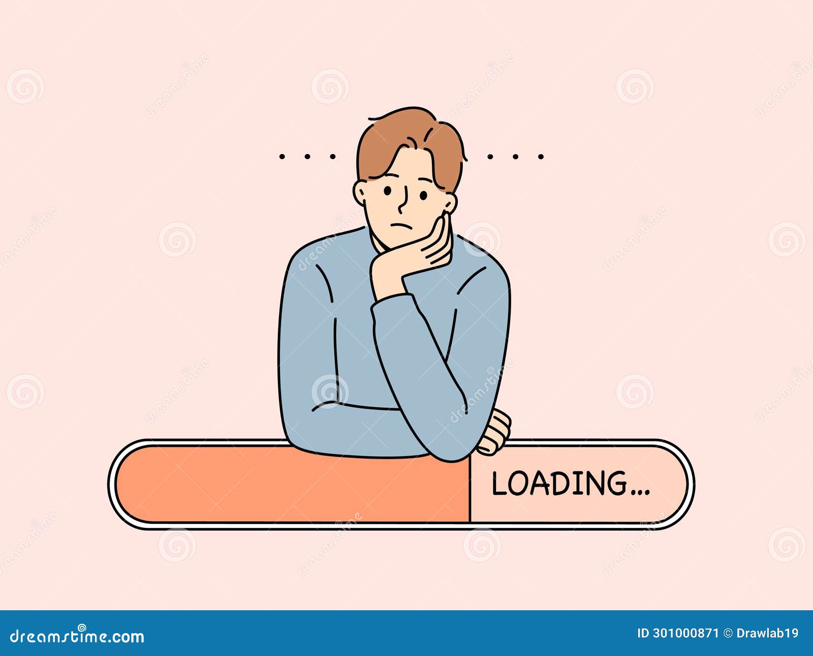 Man is Experiencing Problems Due To Poor Internet Networks and Relies ...