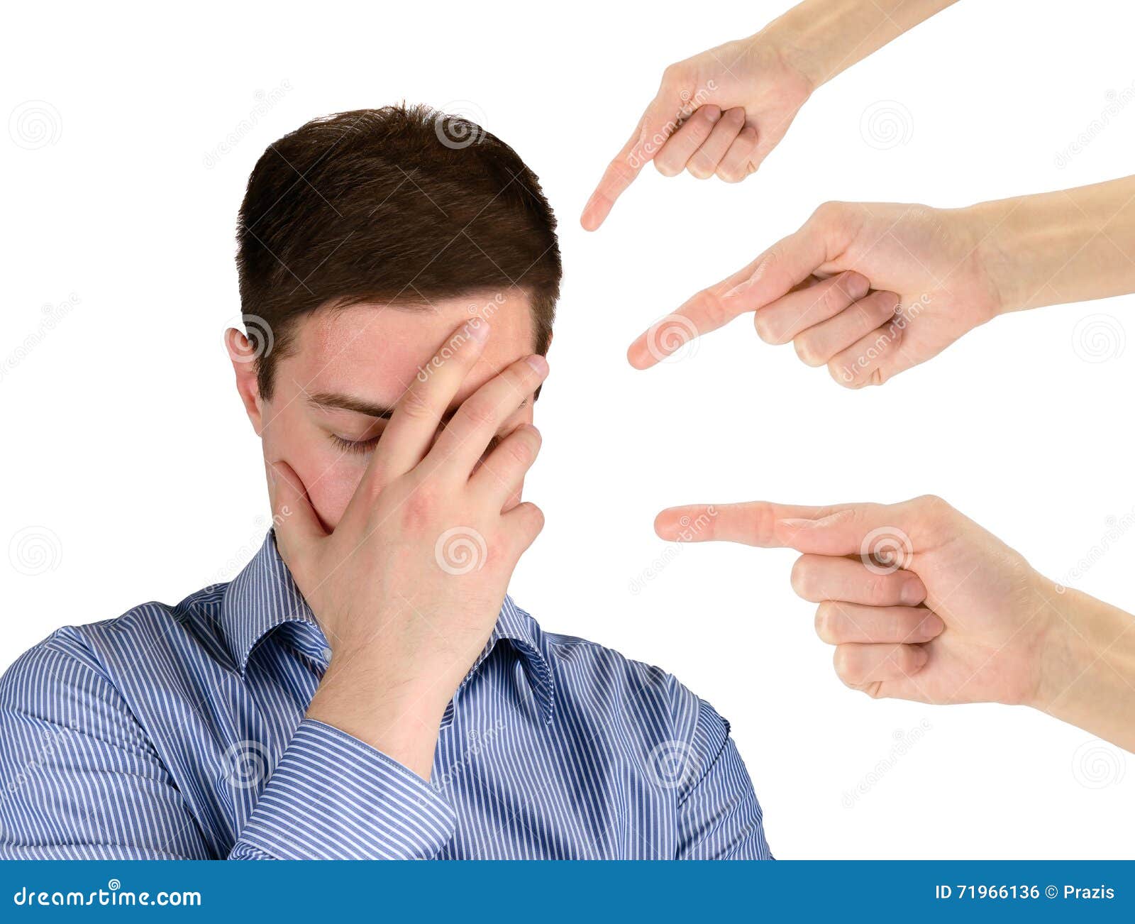 A Man Experiencing Shame and Stress Stock Photo - Image of work ...